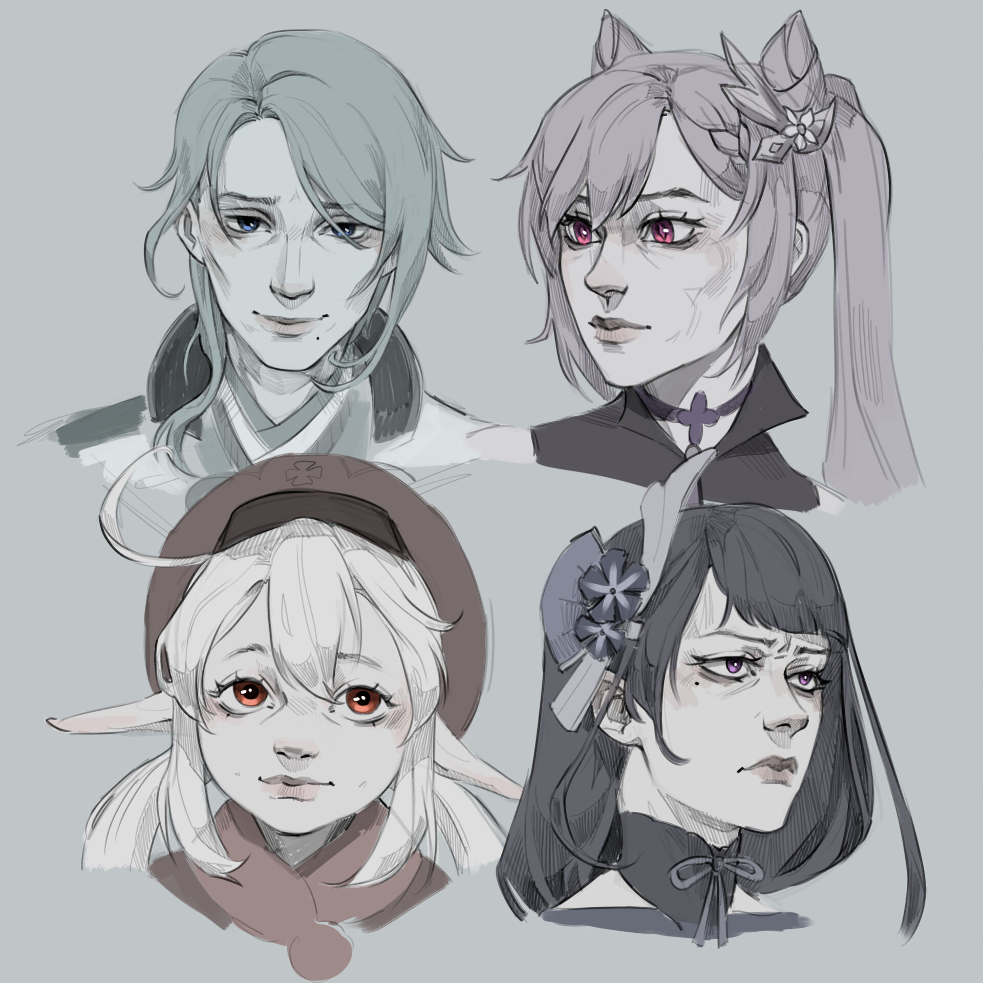 ArtStation - Random Genshin characters fanart