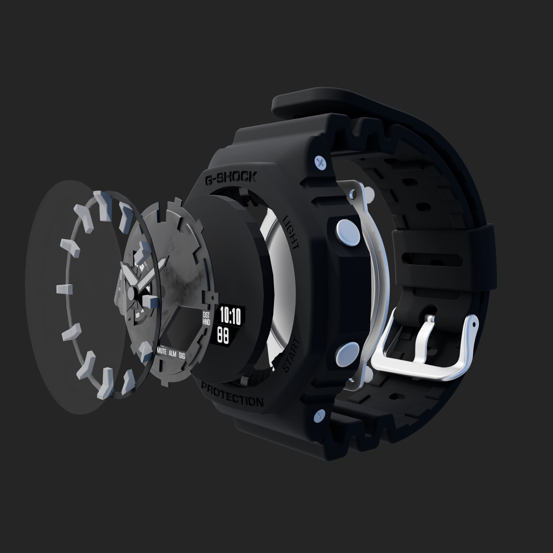 ArtStation - 3D design of a watch