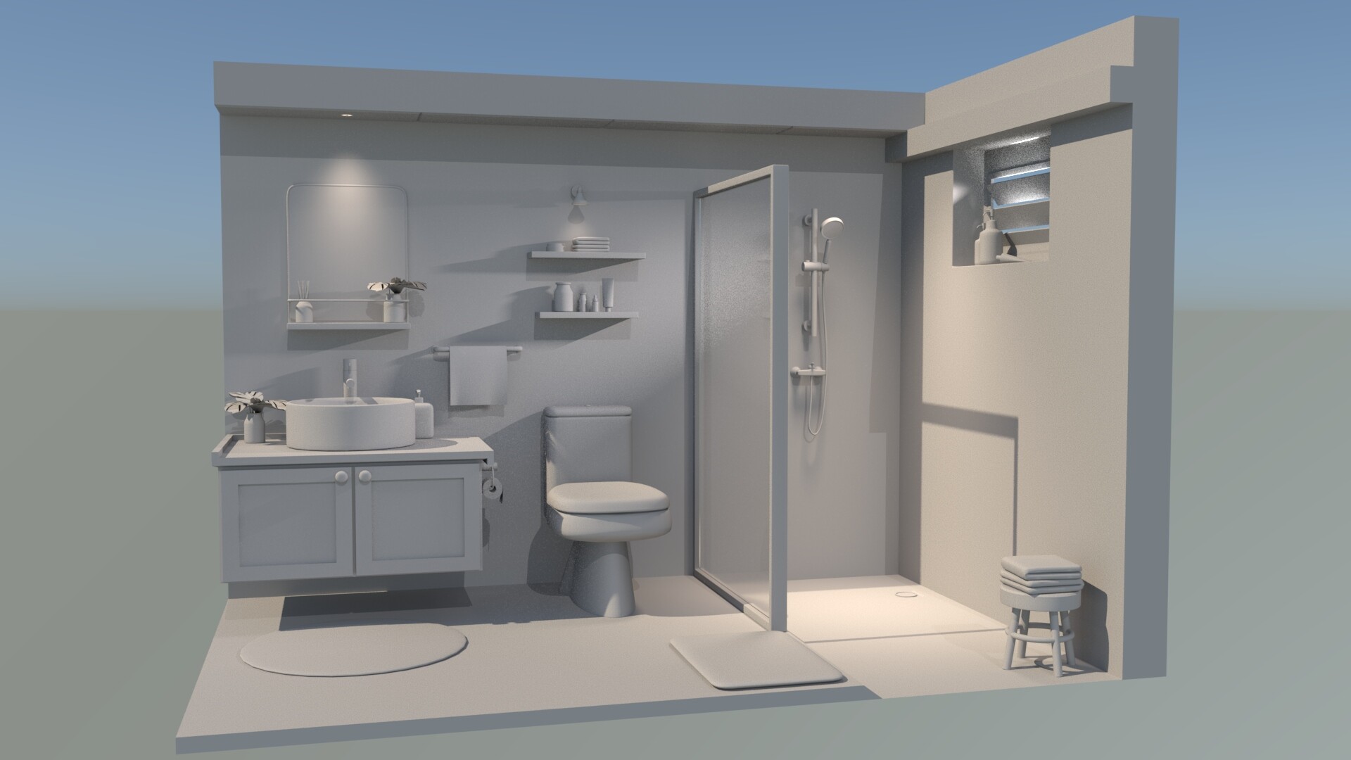 ArtStation - Bathroom Modeling