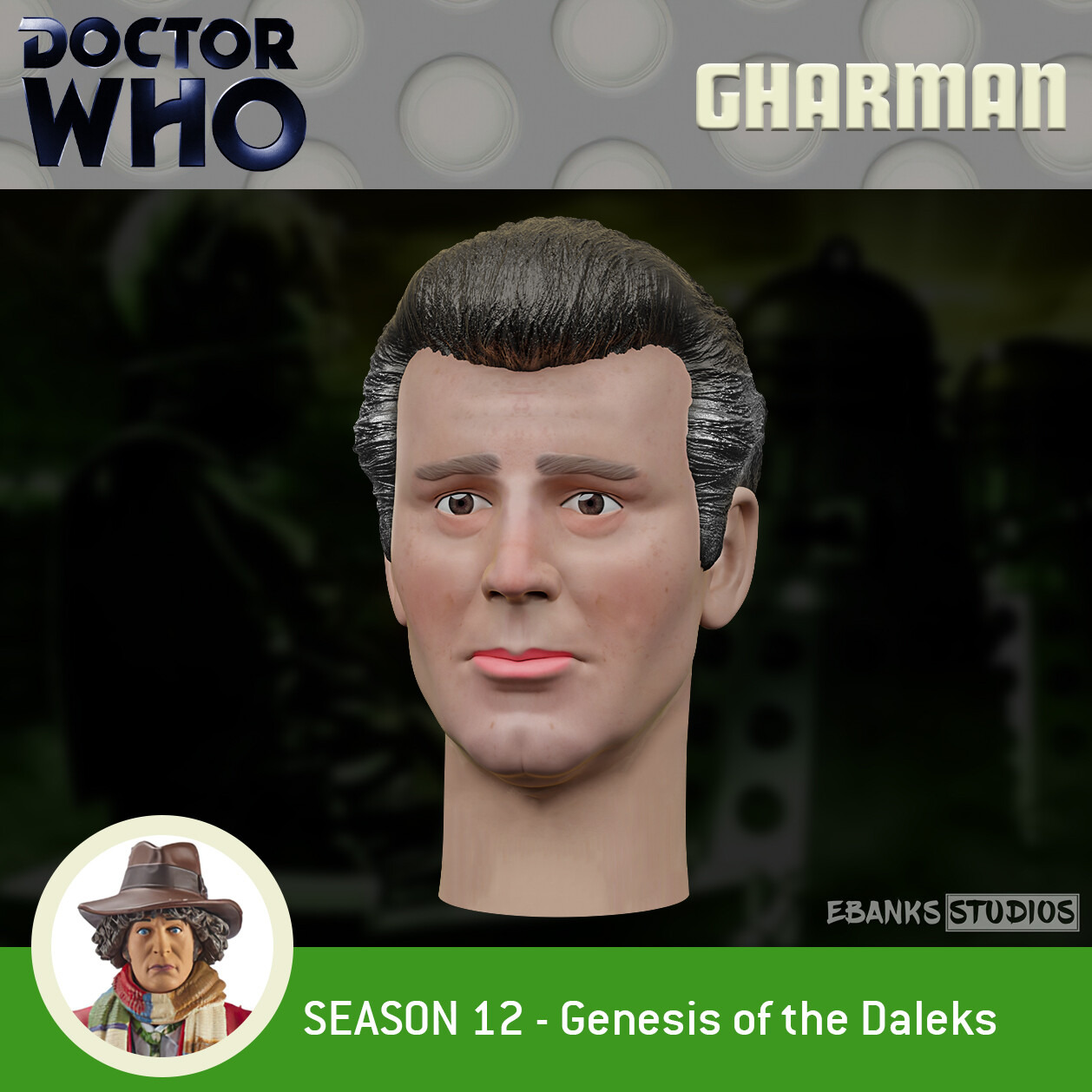 ArtStation - Gharman - Custom Doctor Who Figure Head