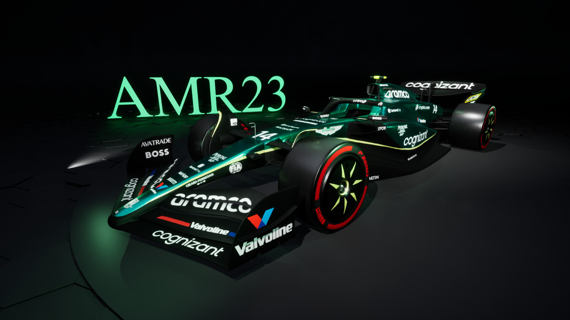 ArtStation - Aston Martin AMR23 F1 Team Season 2023 Fernando Alonso 14 ...