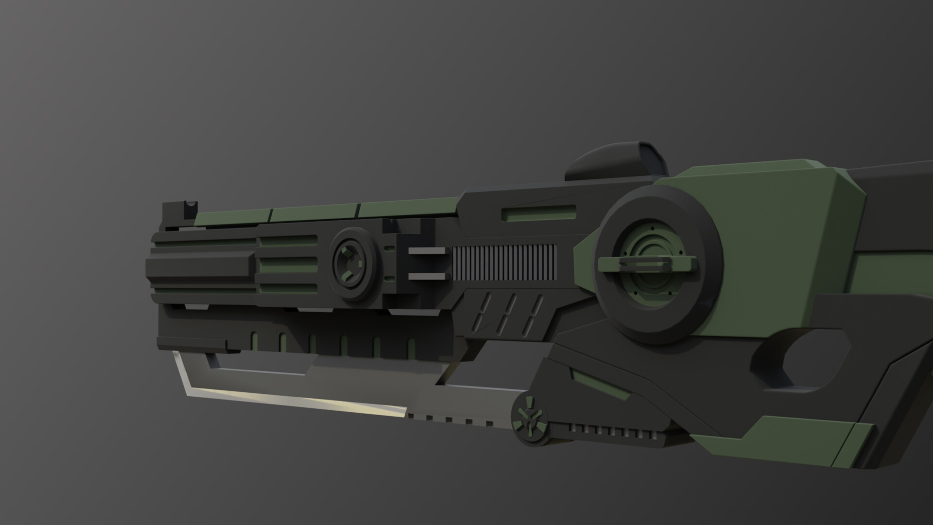 ArtStation - 3D model of scifi rifle
