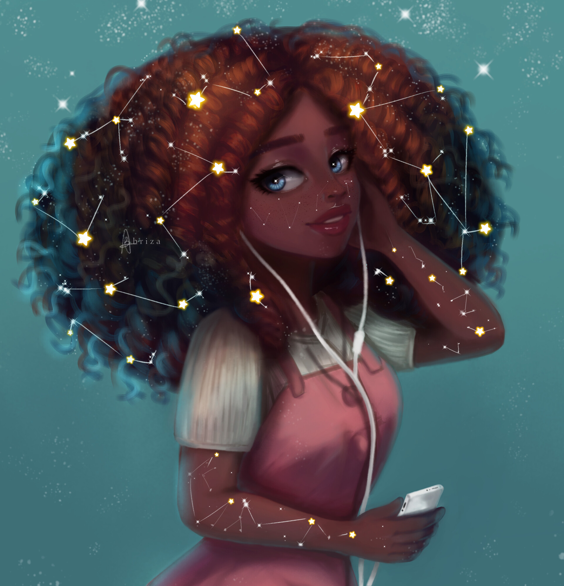 ArtStation - Starry Girl - Digital Illustration
