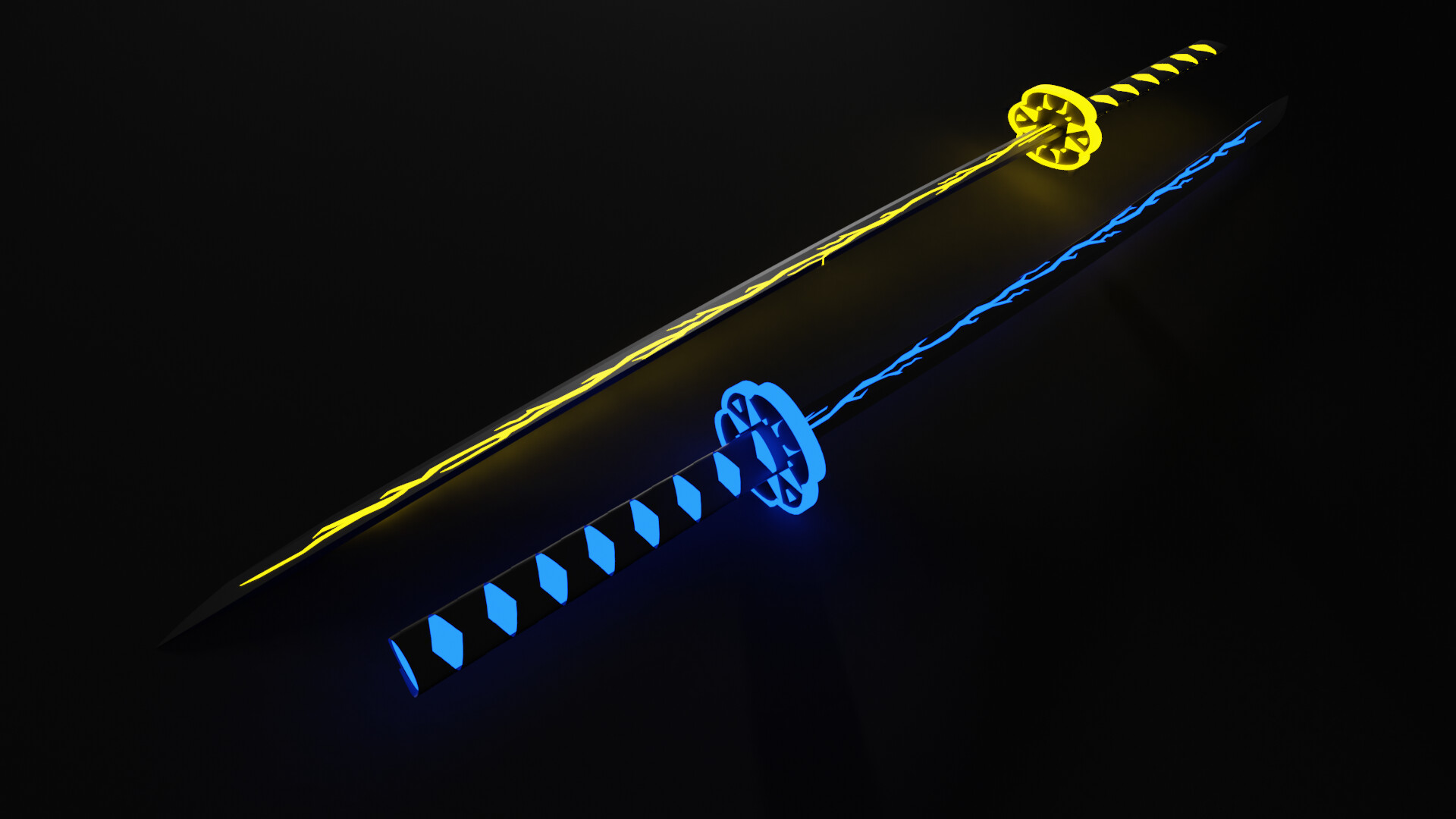 ArtStation - zenitsu's katana (from demon slayer)