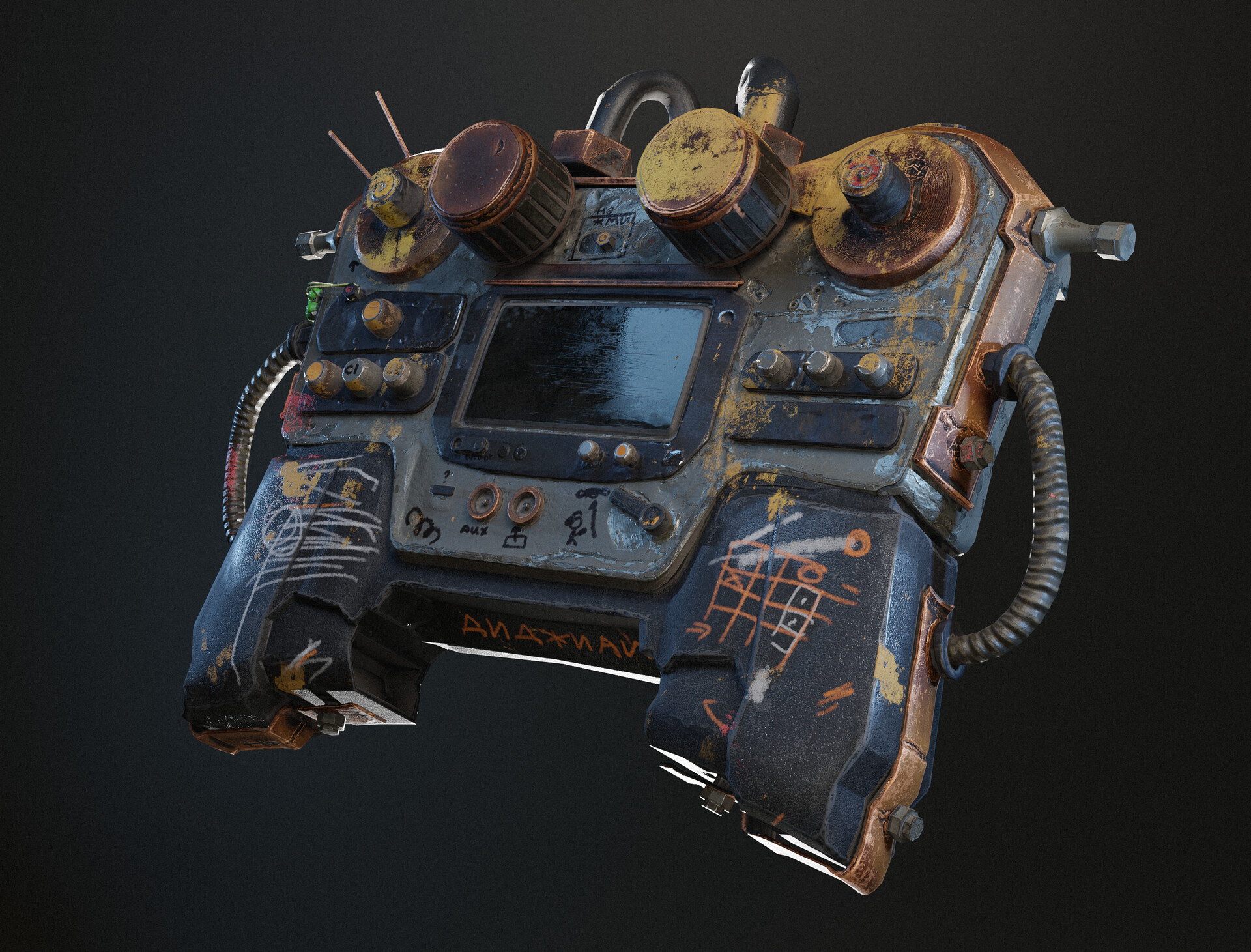 ArtStation - Post apocalypse remote control pad