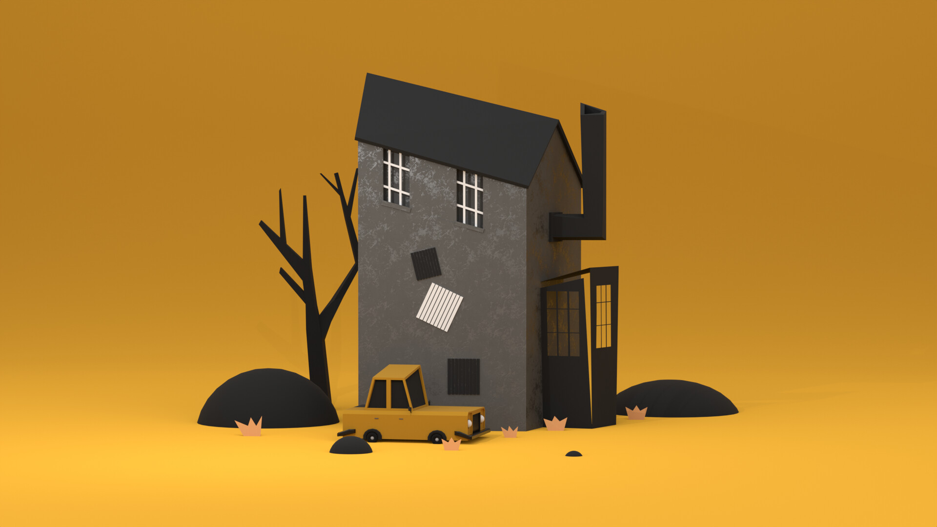 ArtStation - Abstract house illustration