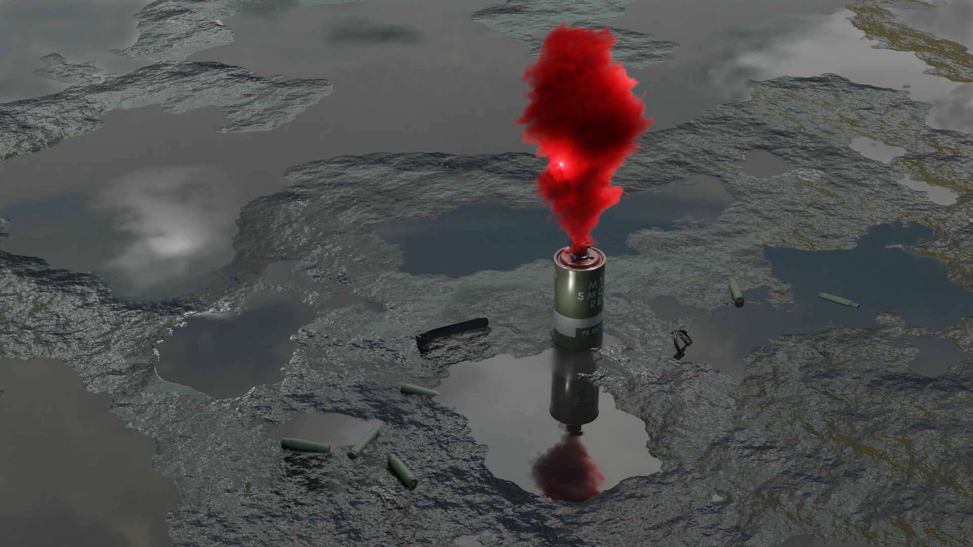 ArtStation - Rainy puddles? clay? mud and a litttle smoke...