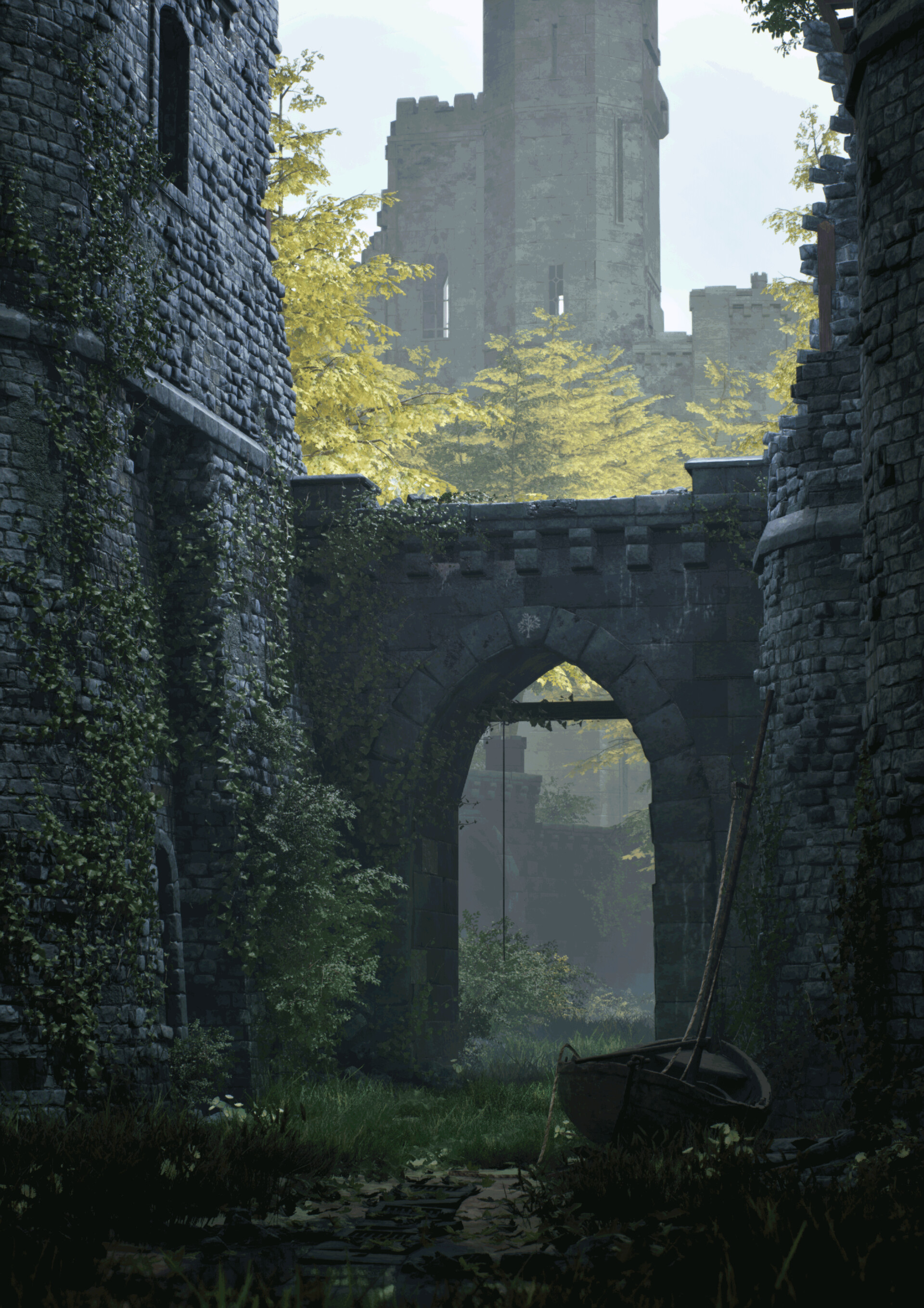 ArtStation - Castle in the Forest - Game Environment