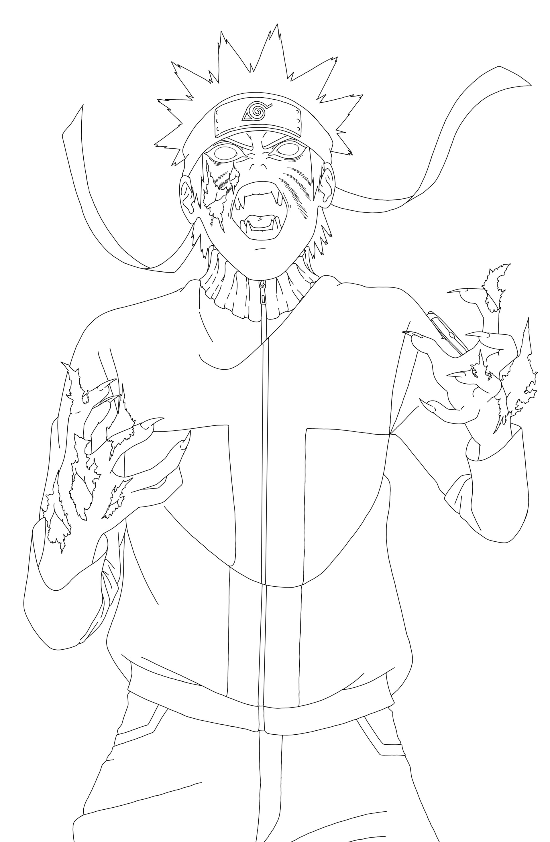 naruto kyuubi coloring pages