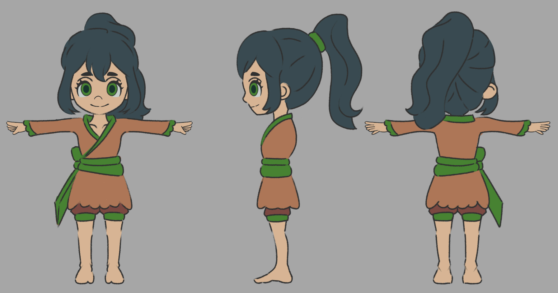 ArtStation - Character Model Sheet - Emi