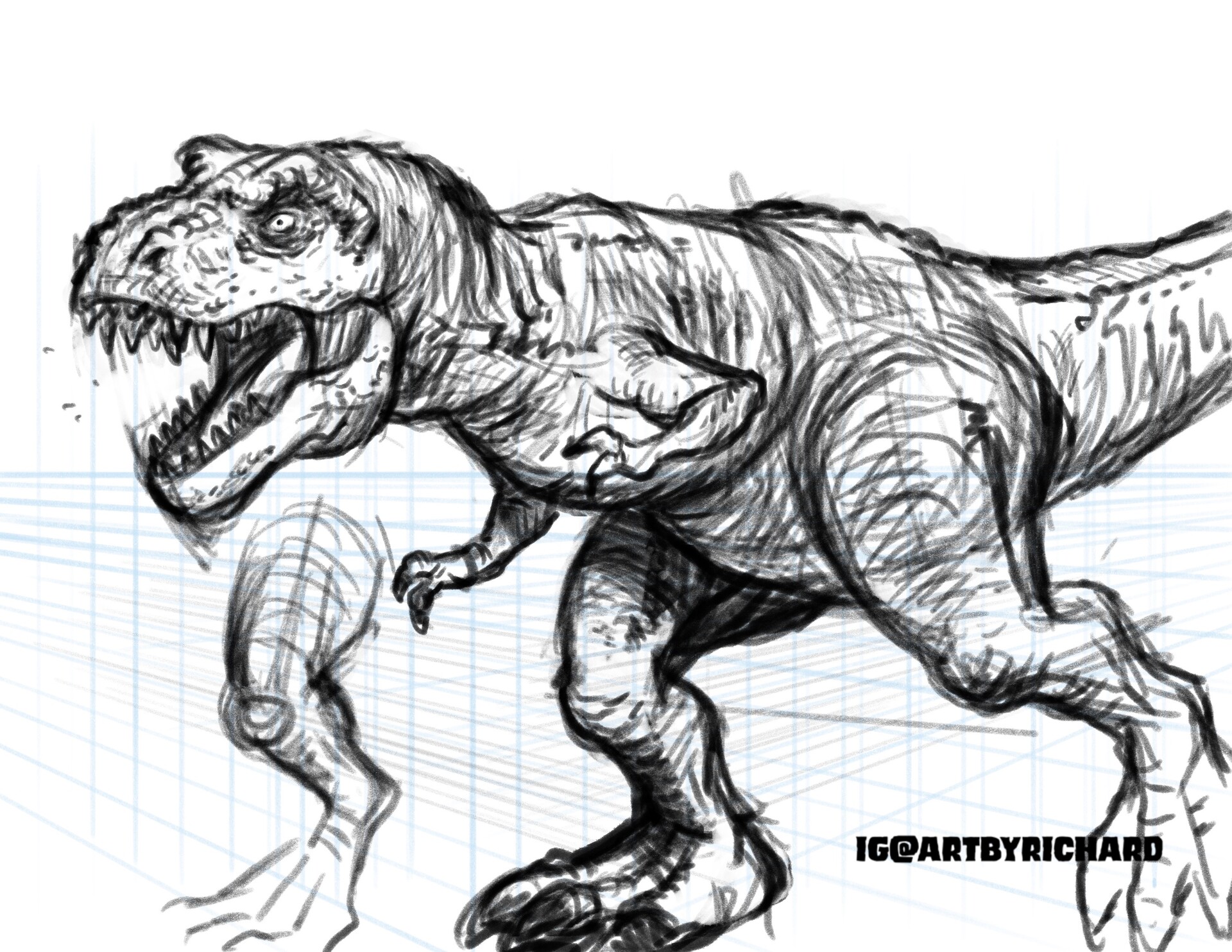 ArtStation - Dino sketch