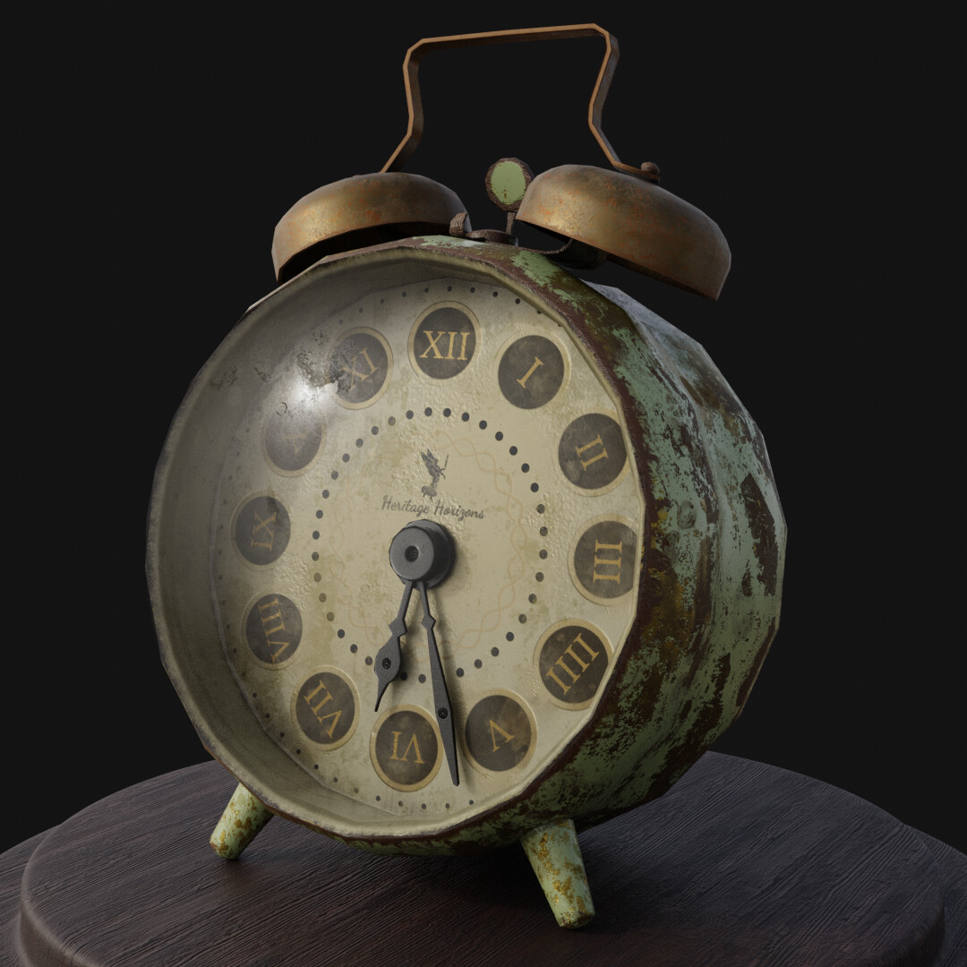 ArtStation - Antique alarm clock