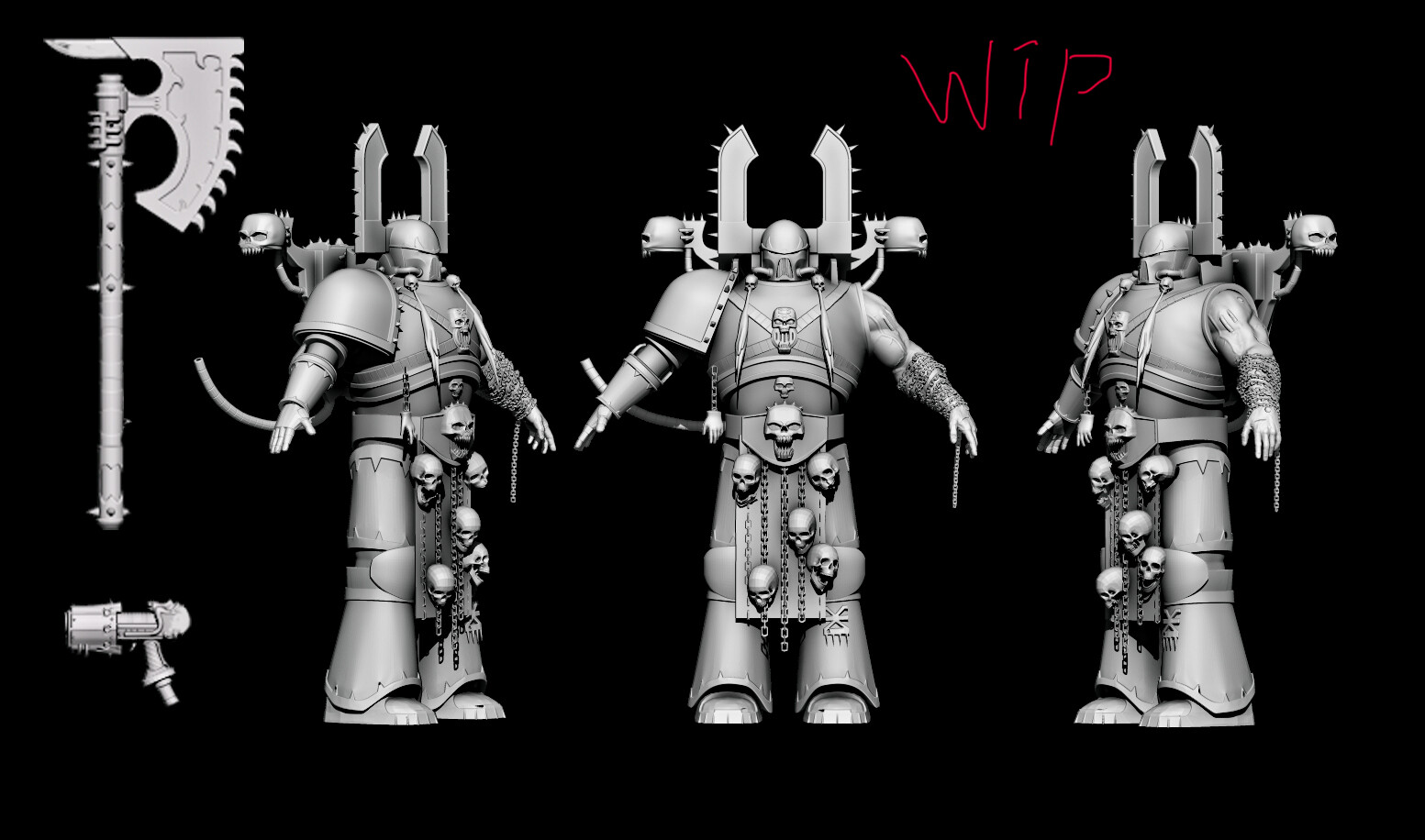 ArtStation - Kharn the Betrayer (WIP)