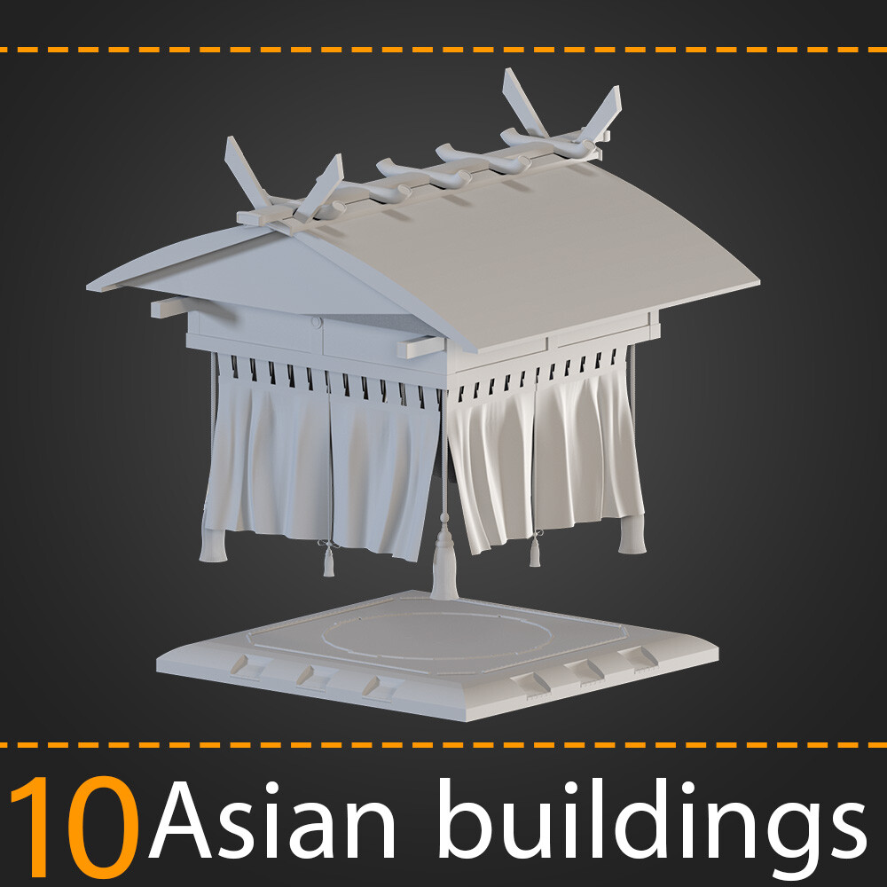 ArtStation - 10-Asian buildings