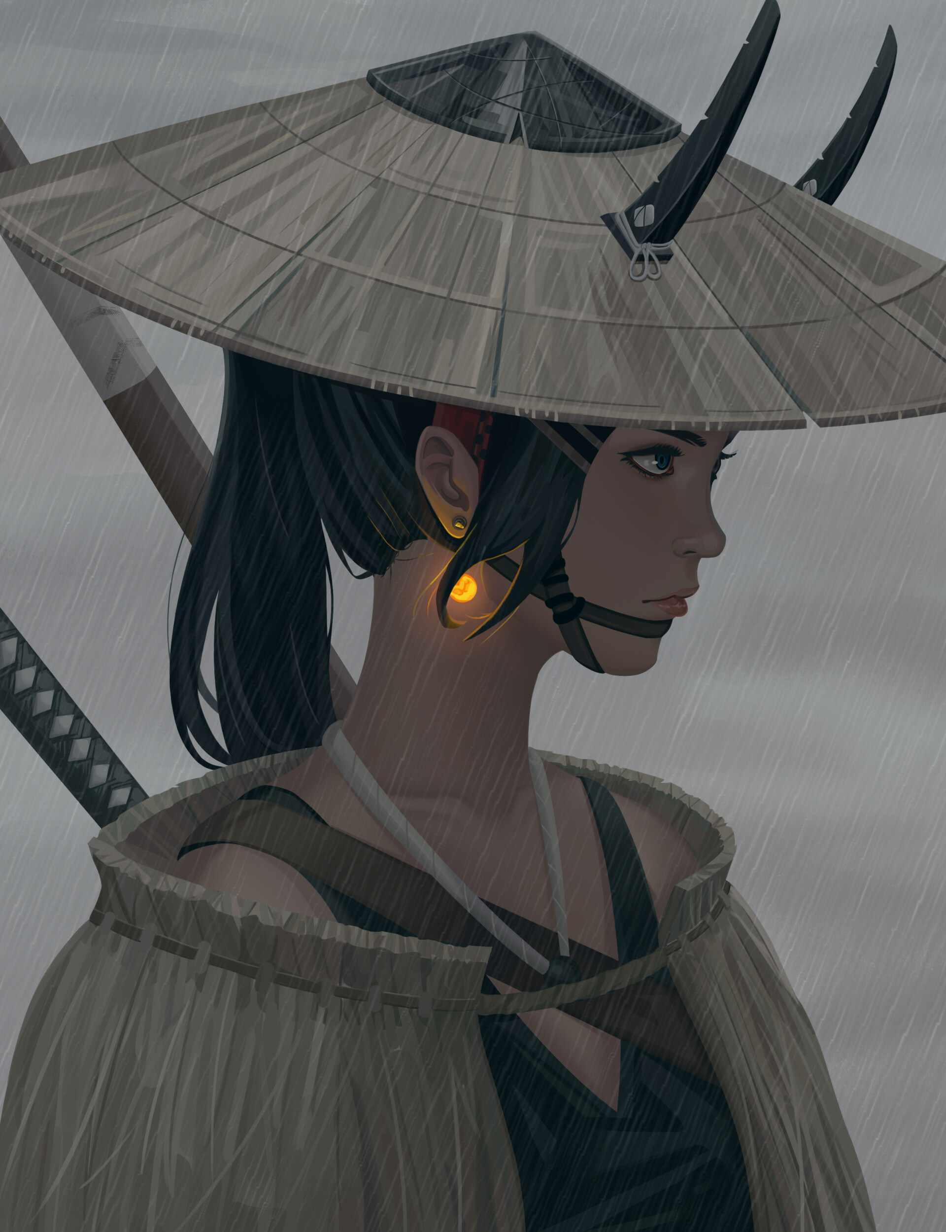 ArtStation - Samurai Girl Study