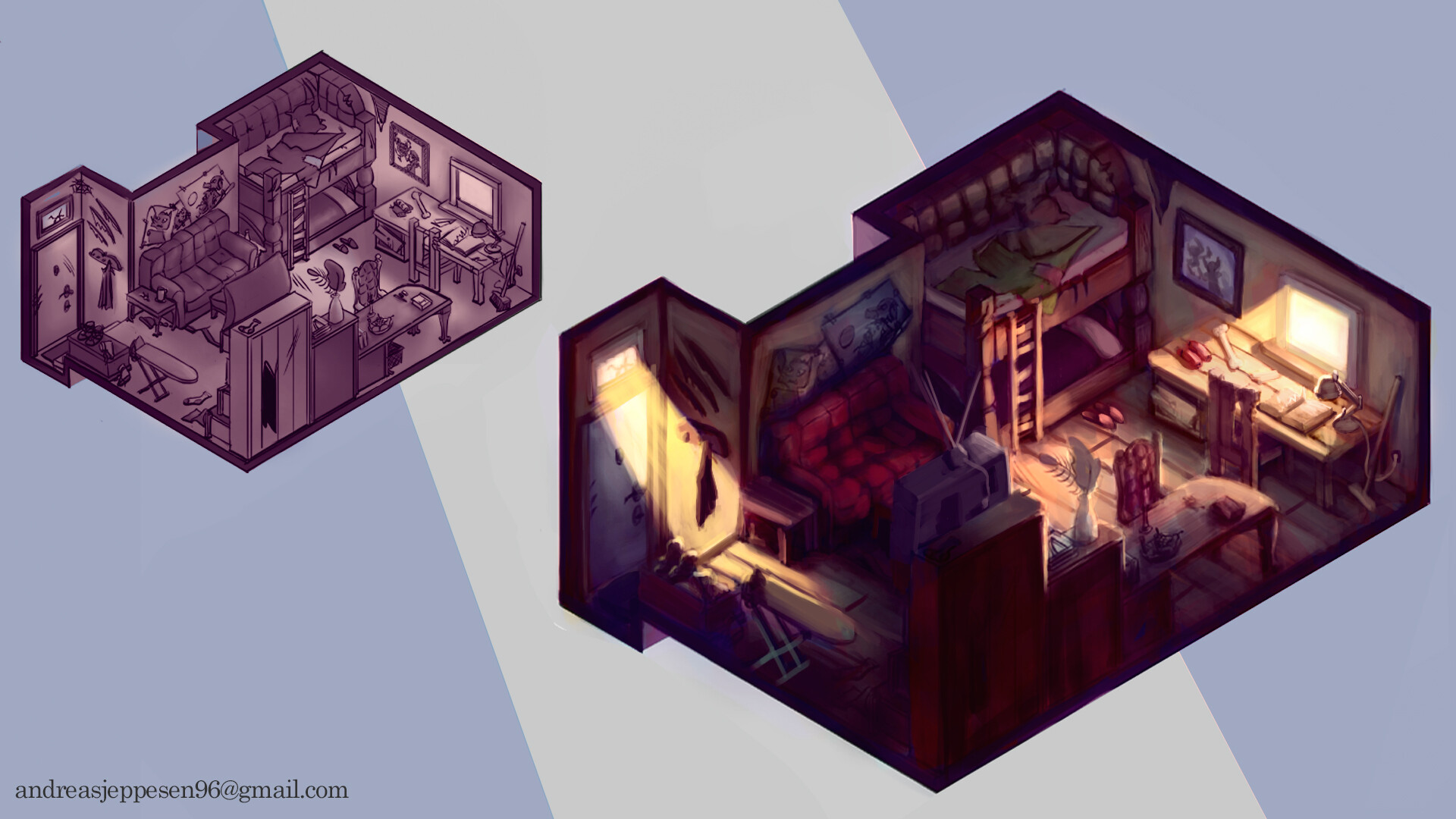 ArtStation - Dorm room Interior