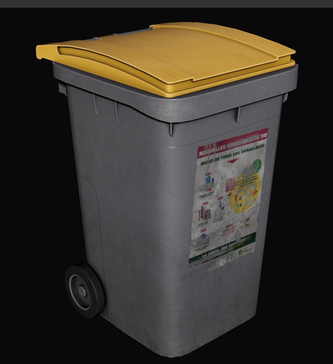 ArtStation - French Trash bin