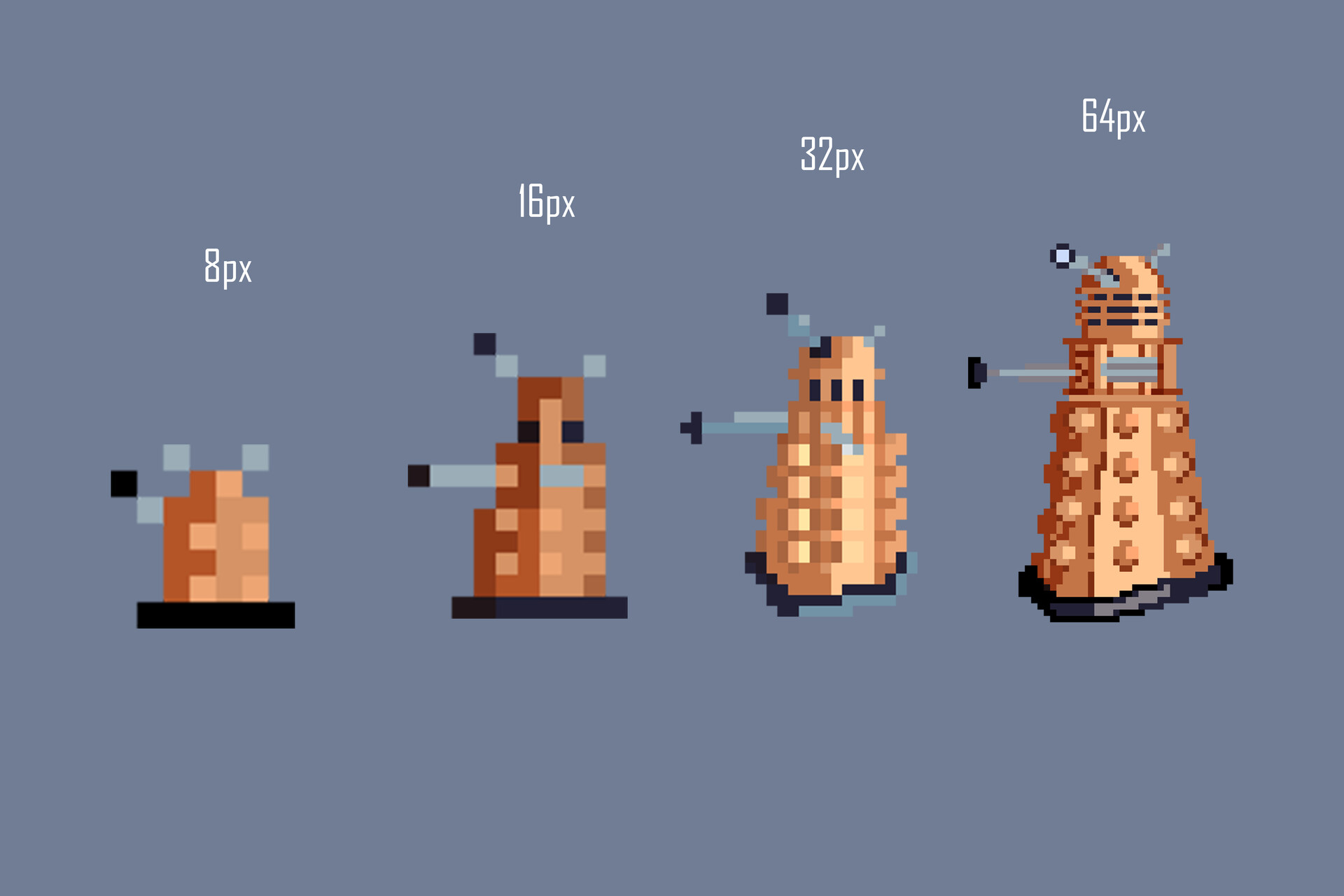 dalek pixel art