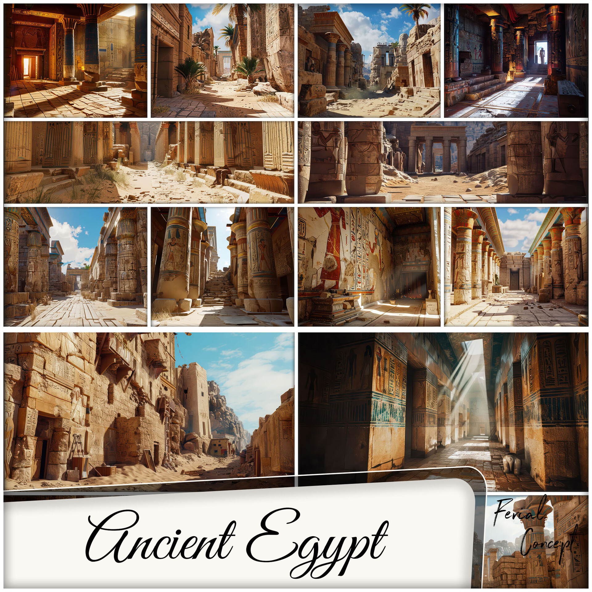 Ferial Concept - 🔹200 Ancient Egypt - Environment Concept Reference ...