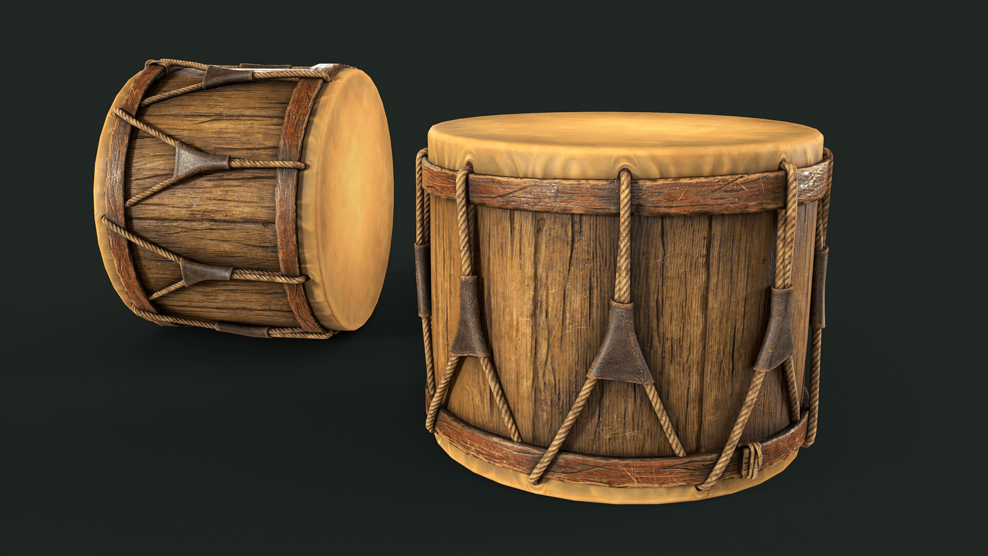 ArtStation - Old Wooden Drum