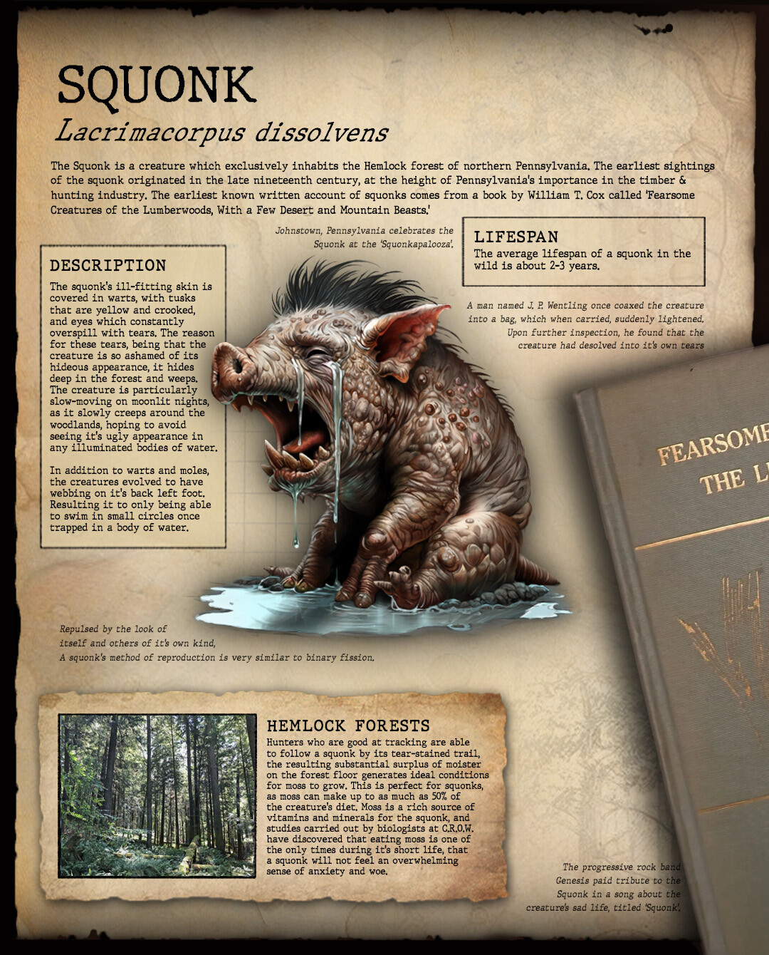 ArtStation - C.R.O.W Artwork: Cryptozoology Information (The Squonk)