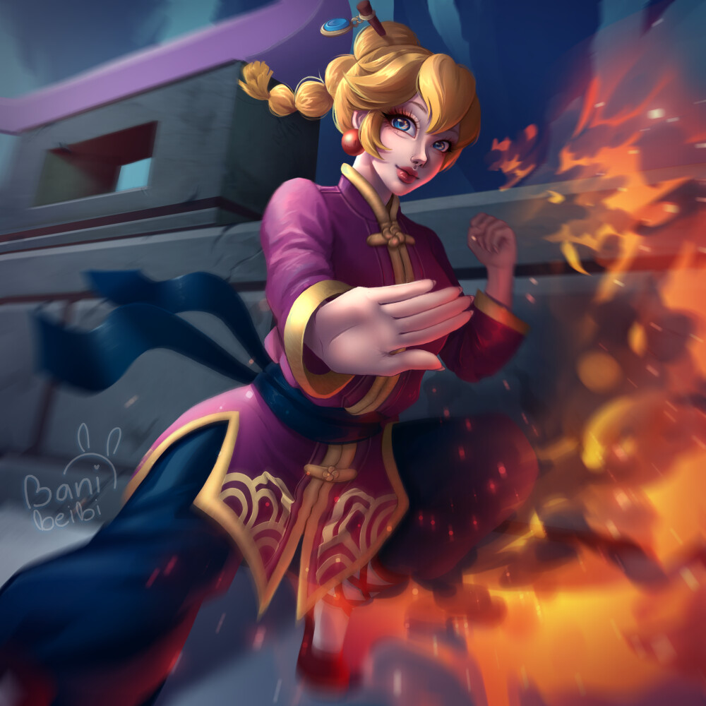 ArtStation - Kung Fu Peach Fan Art