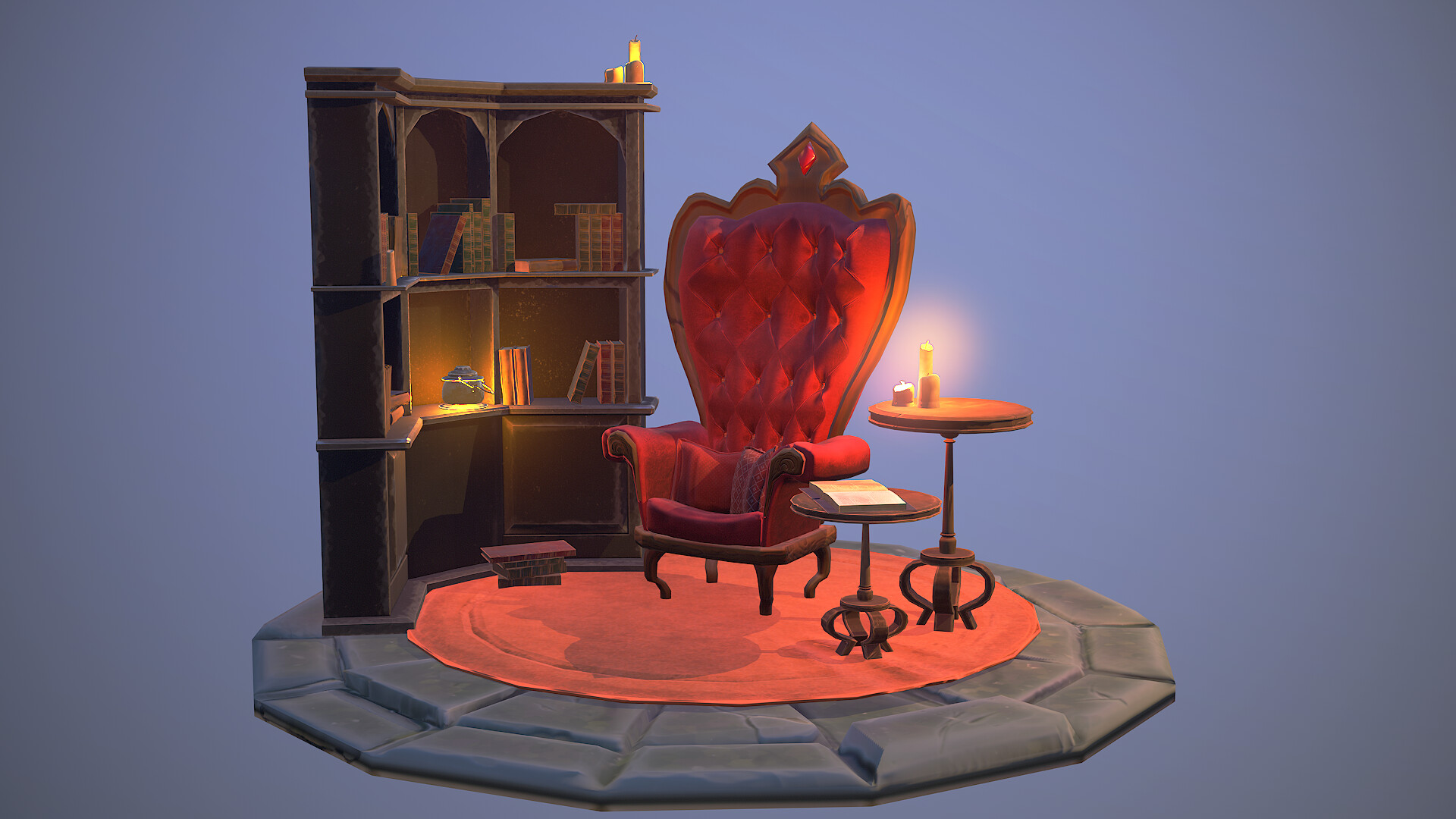 ArtStation - 3D stylized seating area