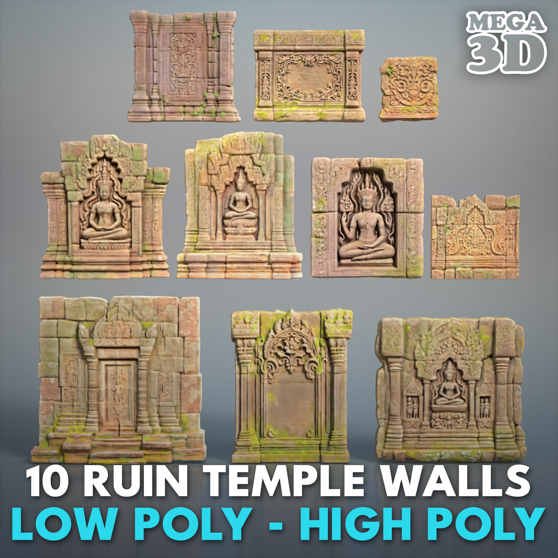 ArtStation - Ruin Temple Walls - 240630