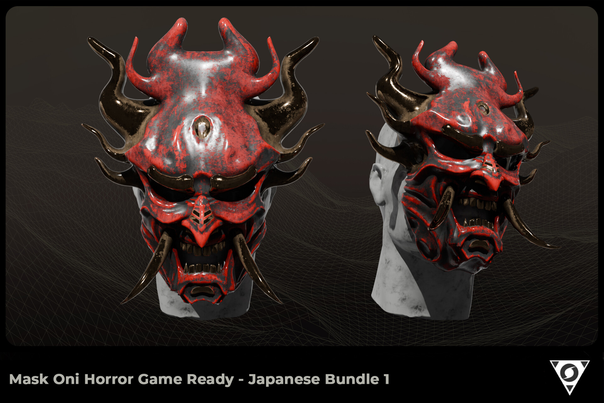 ArtStation - Mask Oni Horror Game Ready - Japanese Bundle / 3D Models