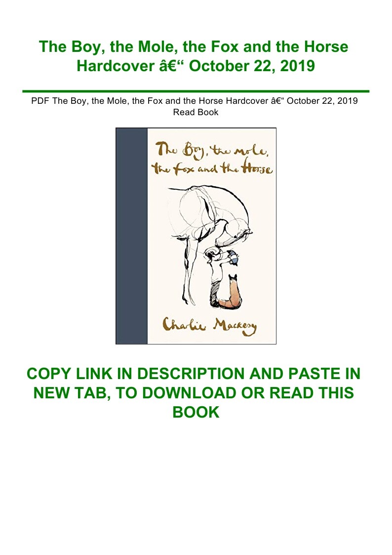 ArtStation - PDF The Boy the Mole the Fox and the Horse Hardcover October 2