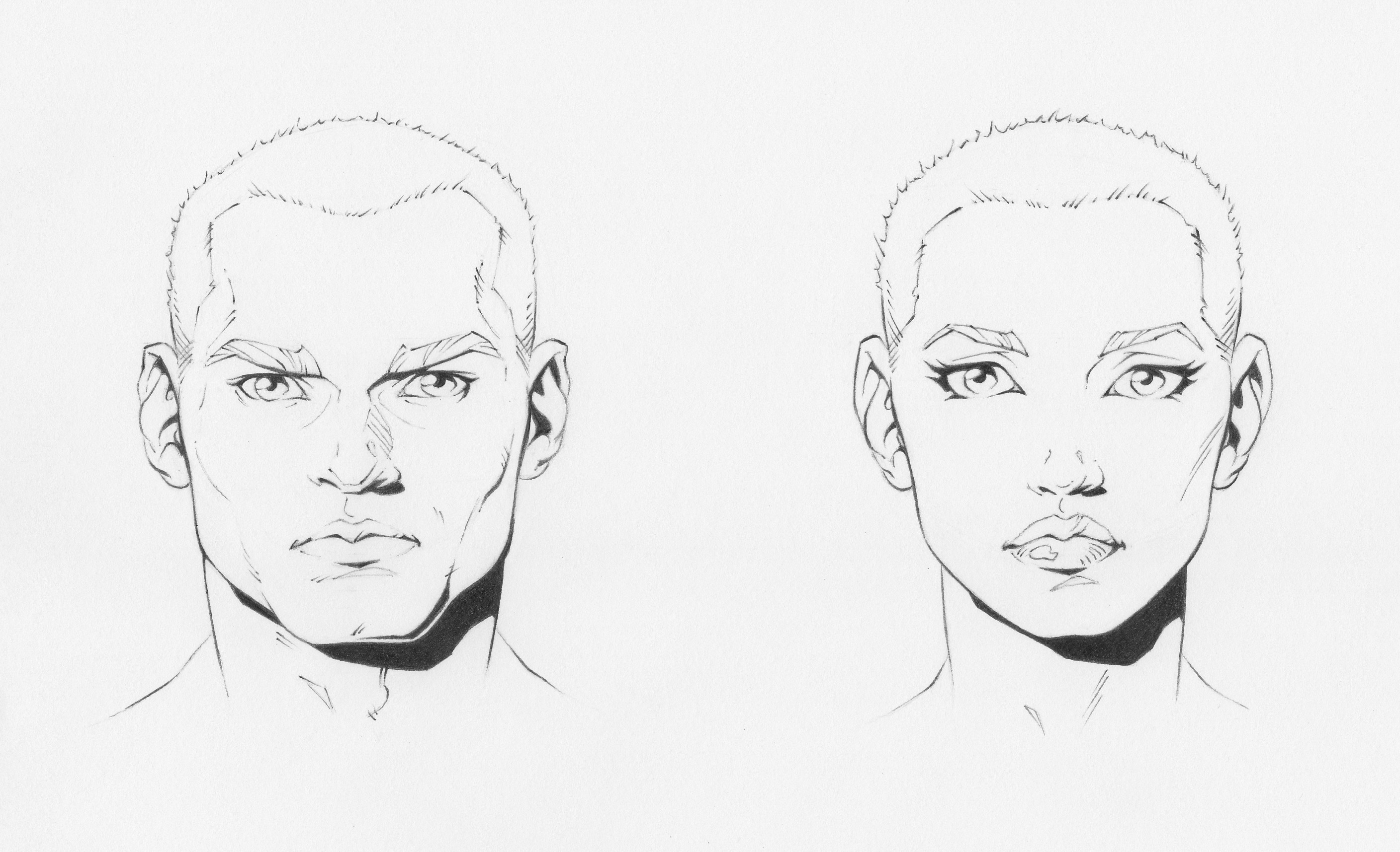 how to draw head comic