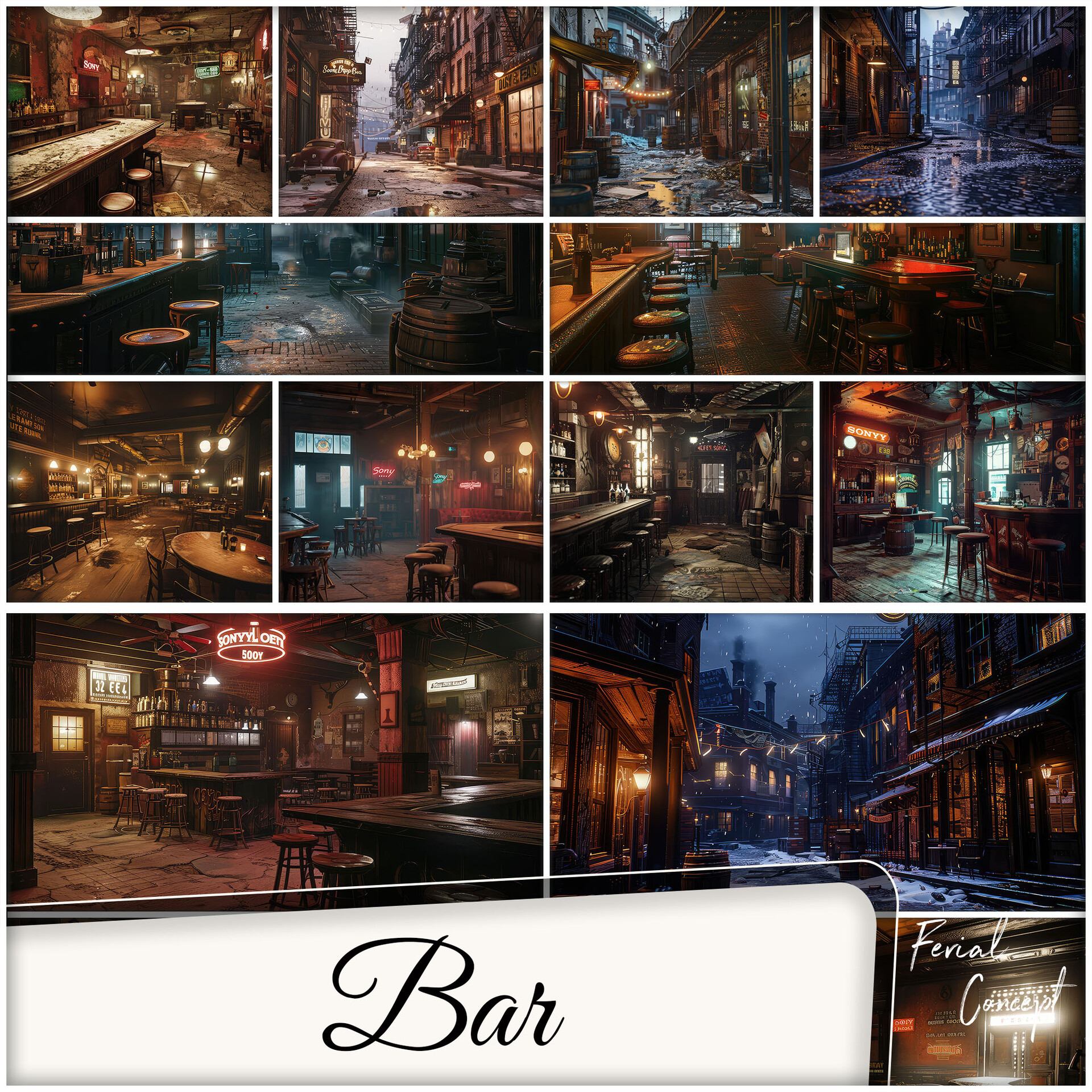 Ferial Concept - 🔹210 Bar - Environment Concept Reference Image Pack v ...