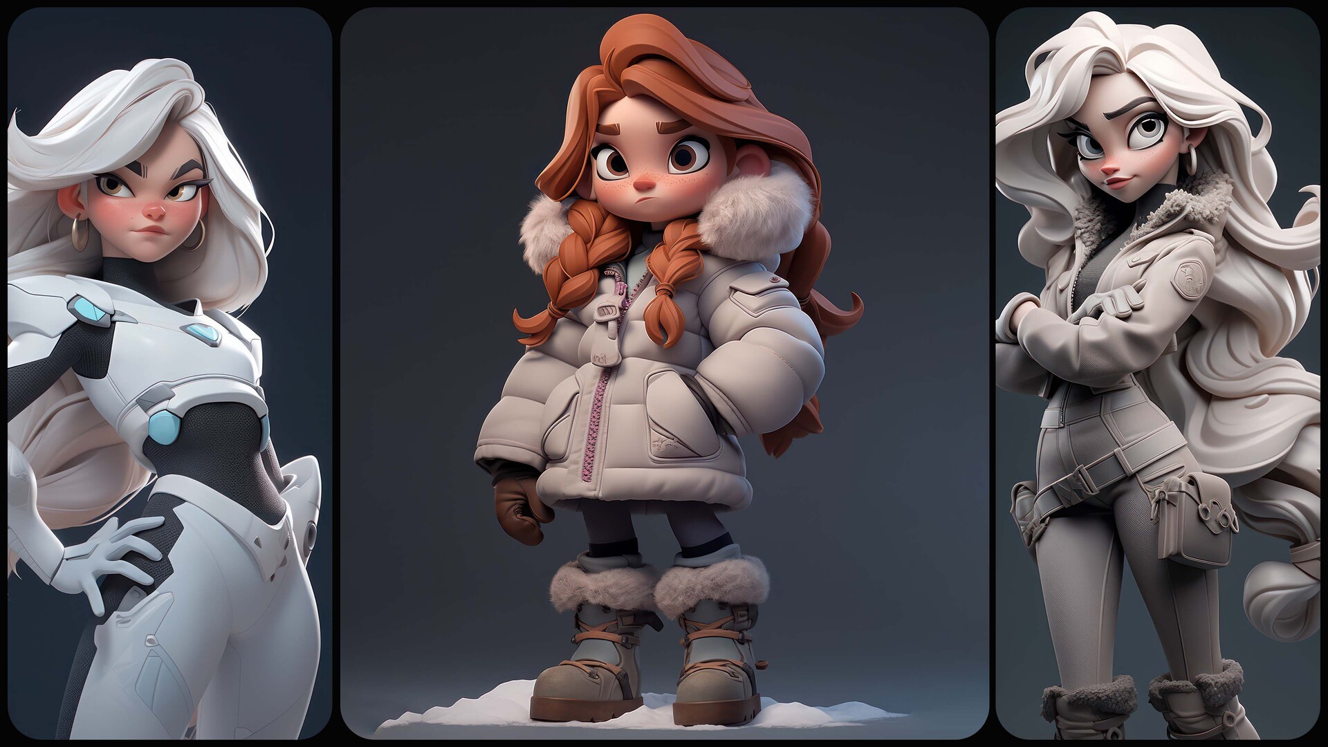Ferial Studio - 🔹200 Female Arctic Warrior - Stylized Character ...