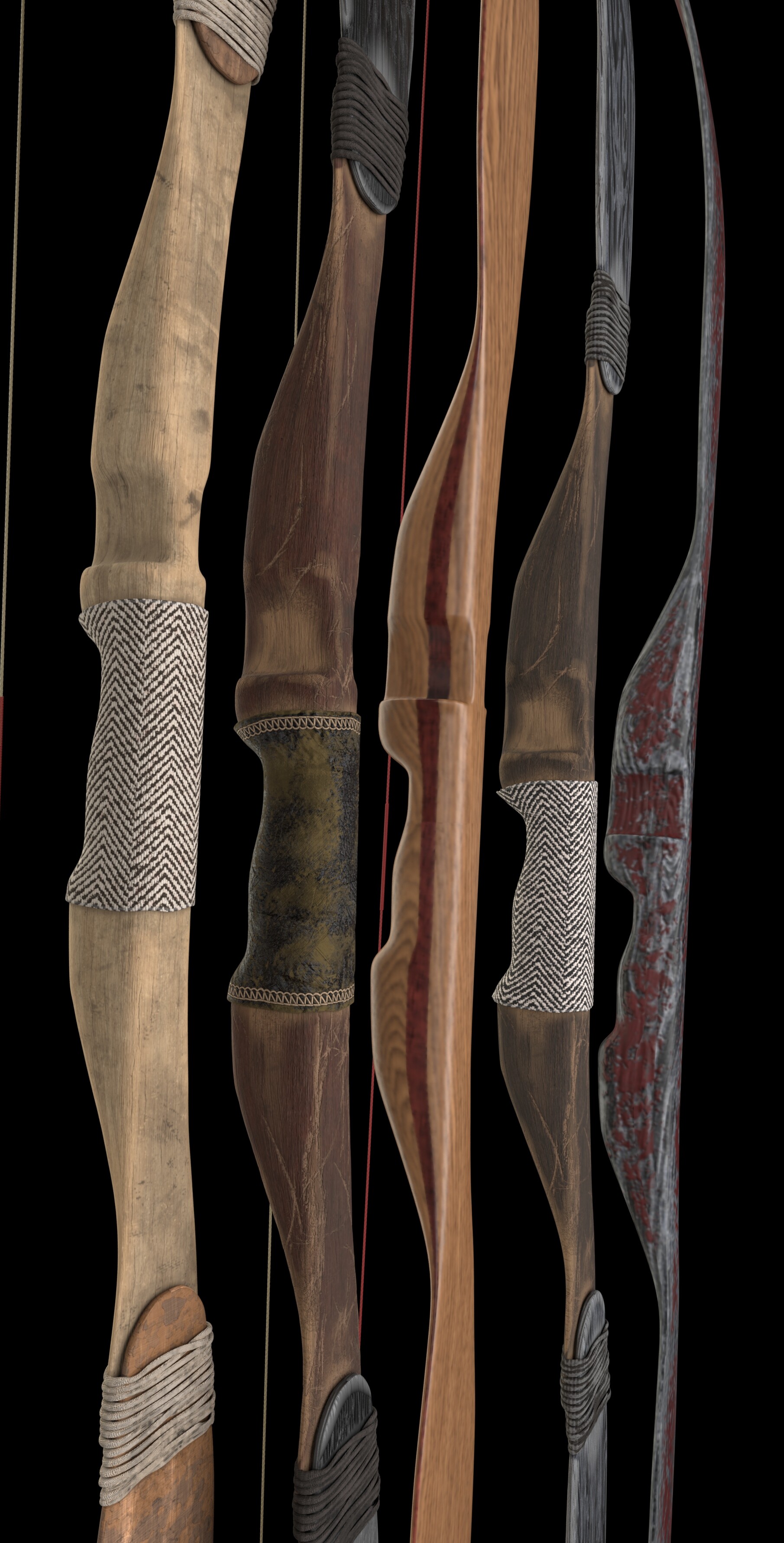 ArtStation - Hunting bow in 5 different colors + Obsidian Arrow