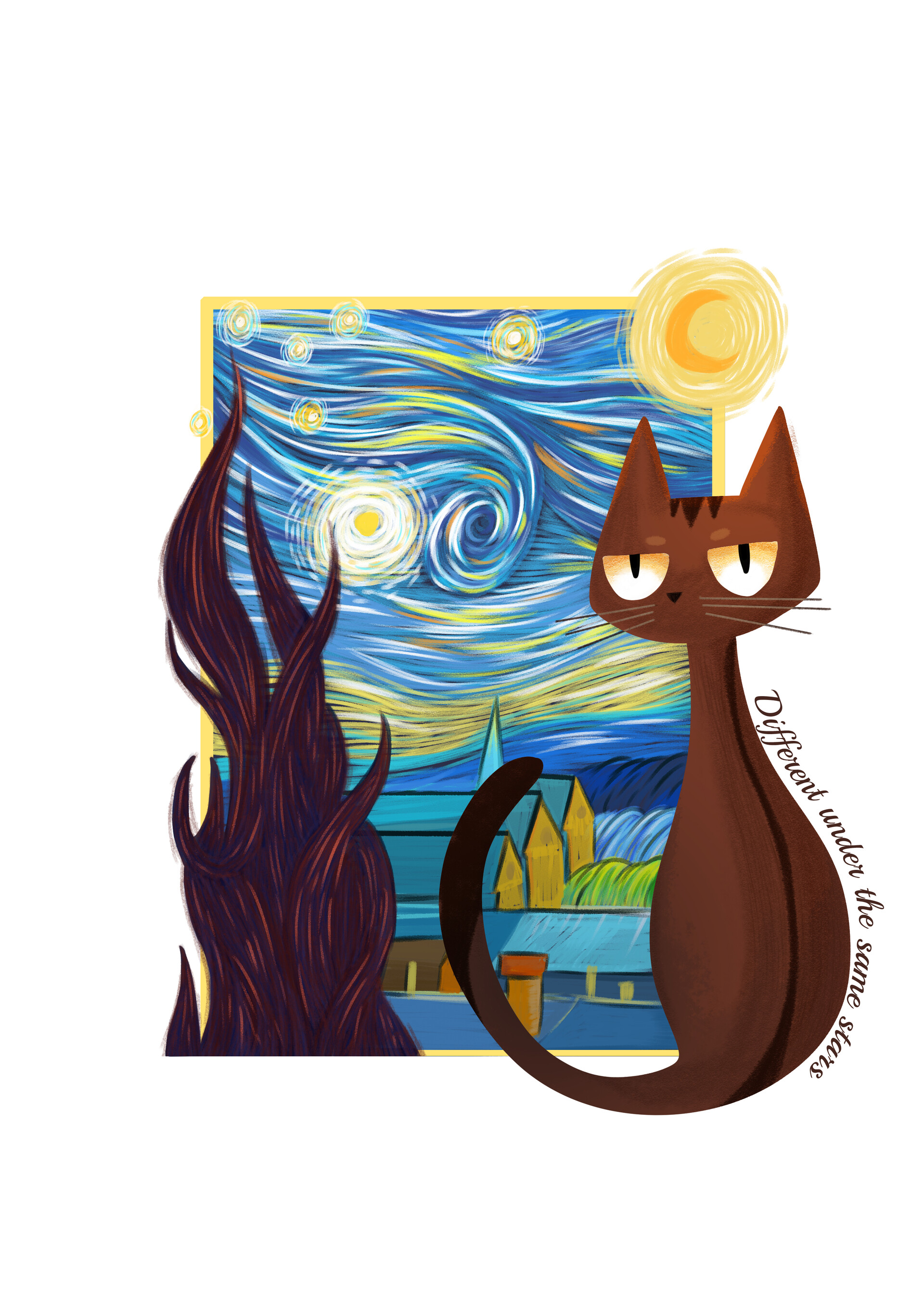 ArtStation - 🐱 Different Under the Same Stars 🐱