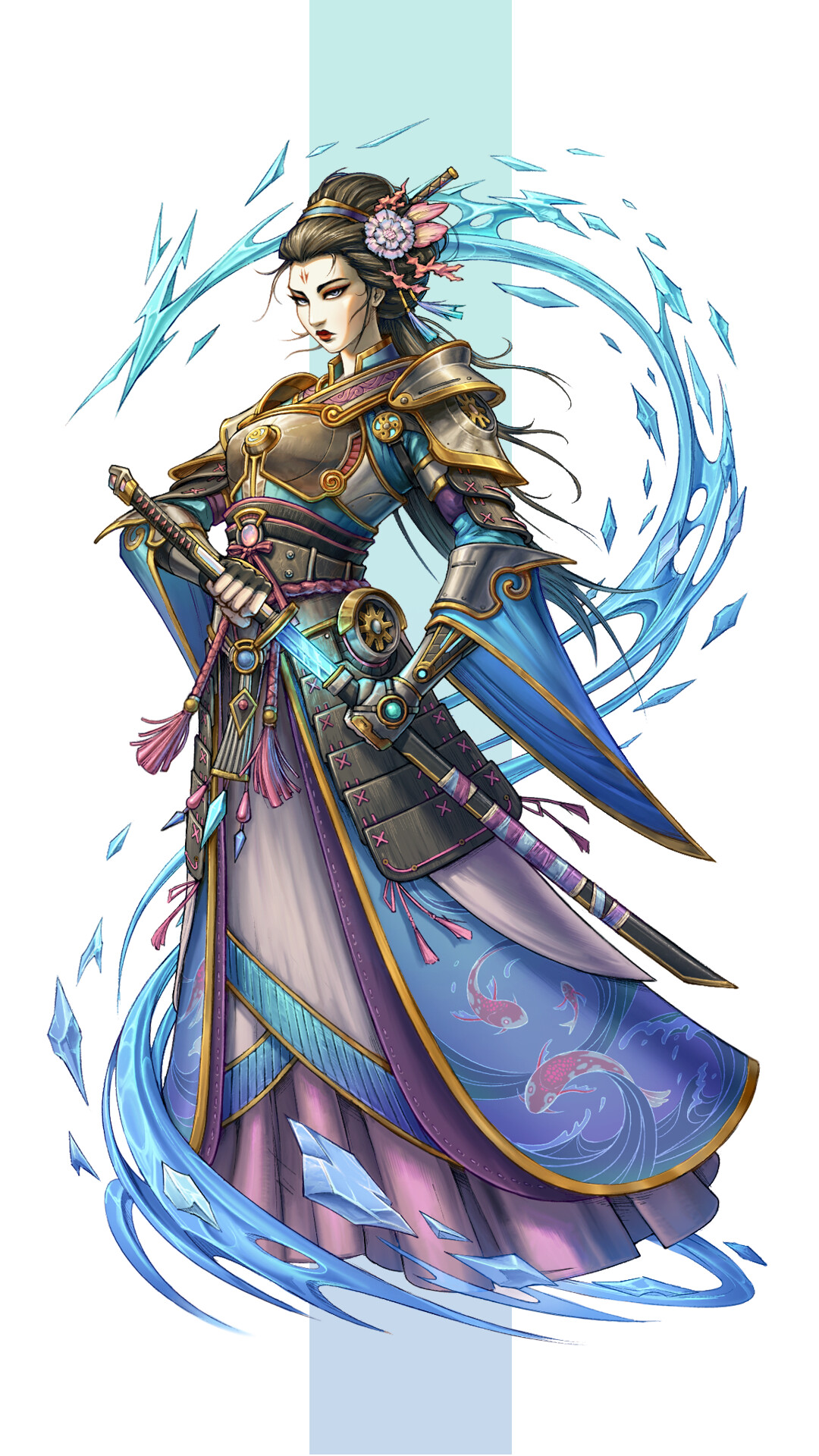 ArtStation - Izumi, the Ice Lotus (OC)