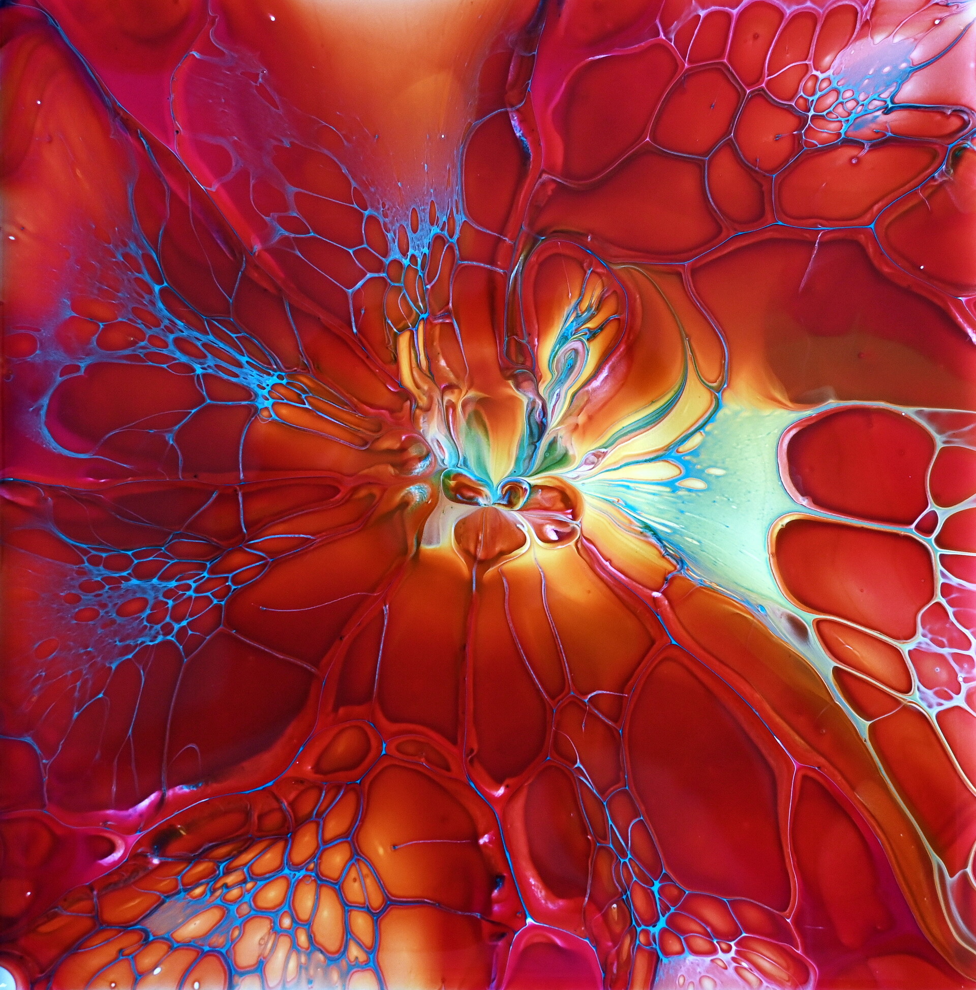 ArtStation - Testing out Ambre Art Paints for Acrylic Pouring Bloom ...