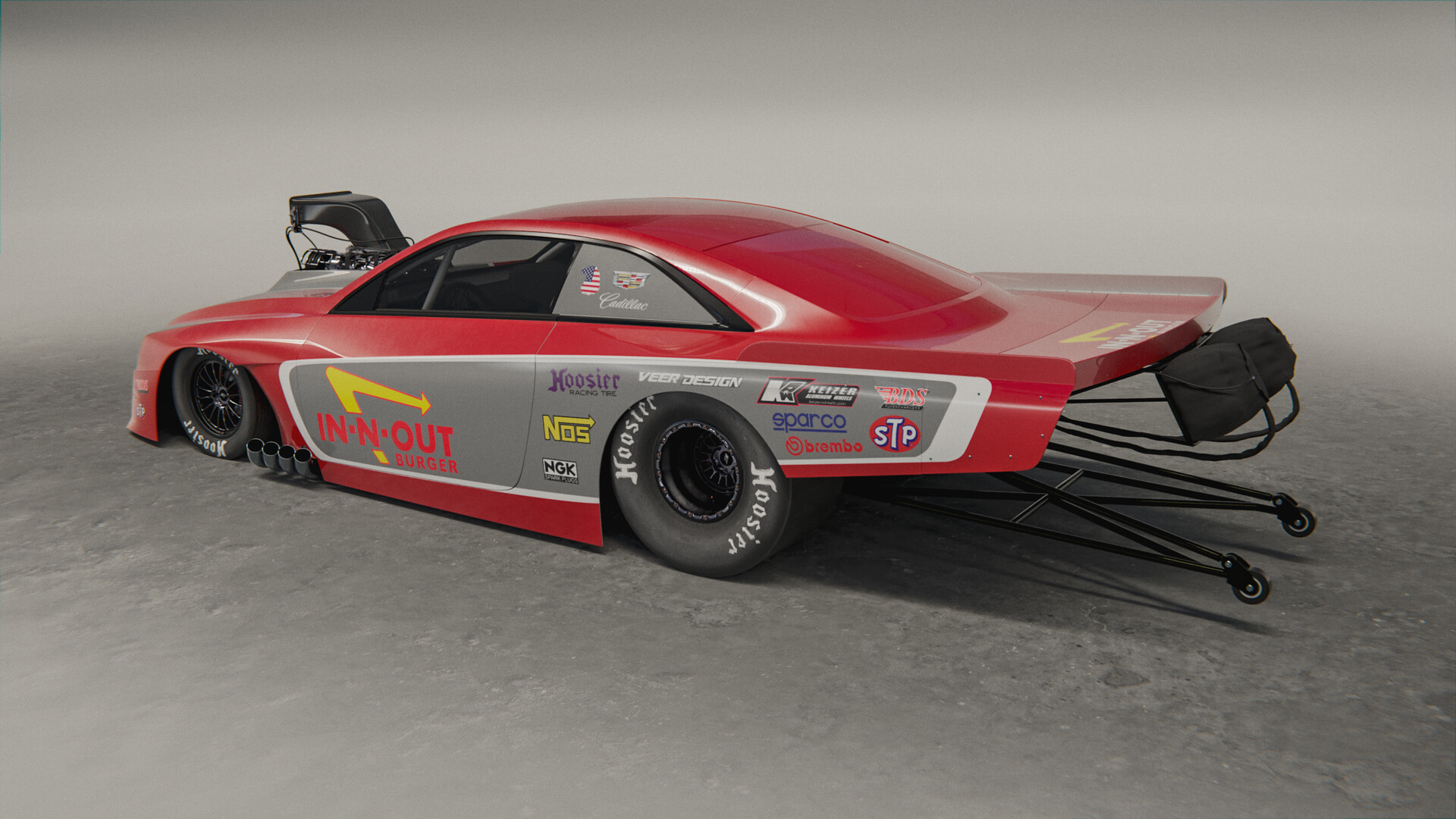 ArtStation - Cadillac ATSV Drag Car.
