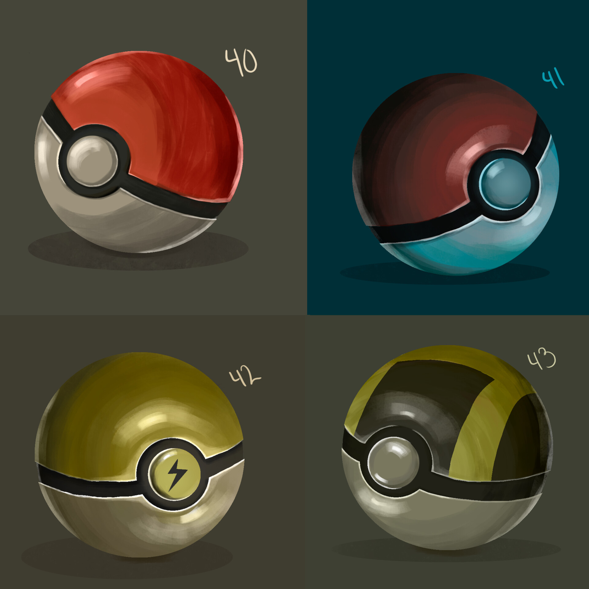 ArtStation - Texture Pokeballs