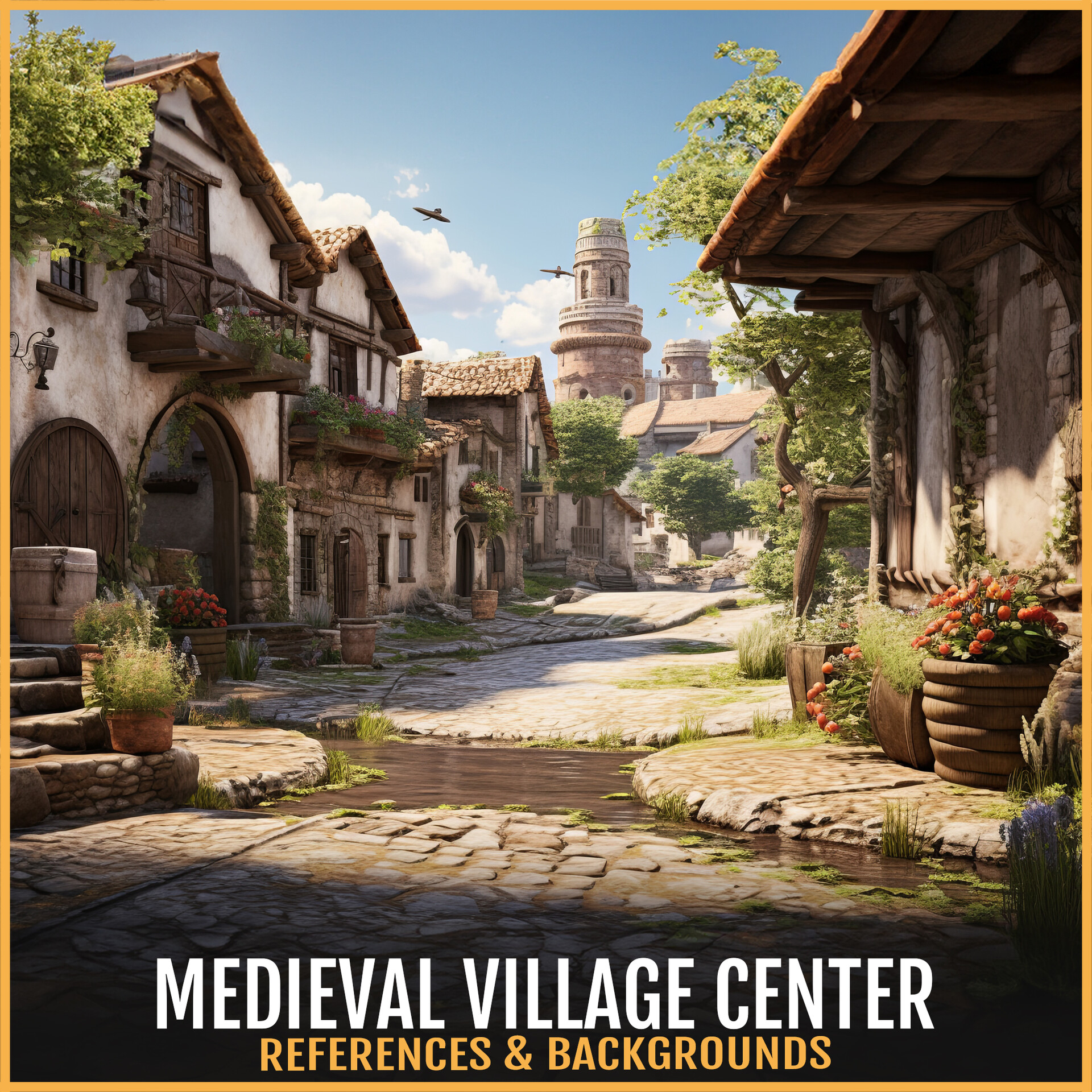 ArtStation - 505 Medieval Village Center