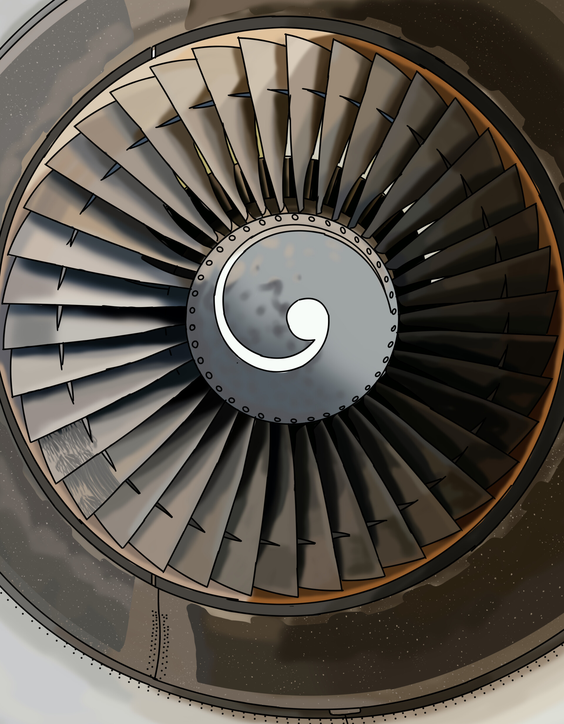 ArtStation - 🔧 ️ Engineering Excellence: A Close-Up of Airbus Jet ...