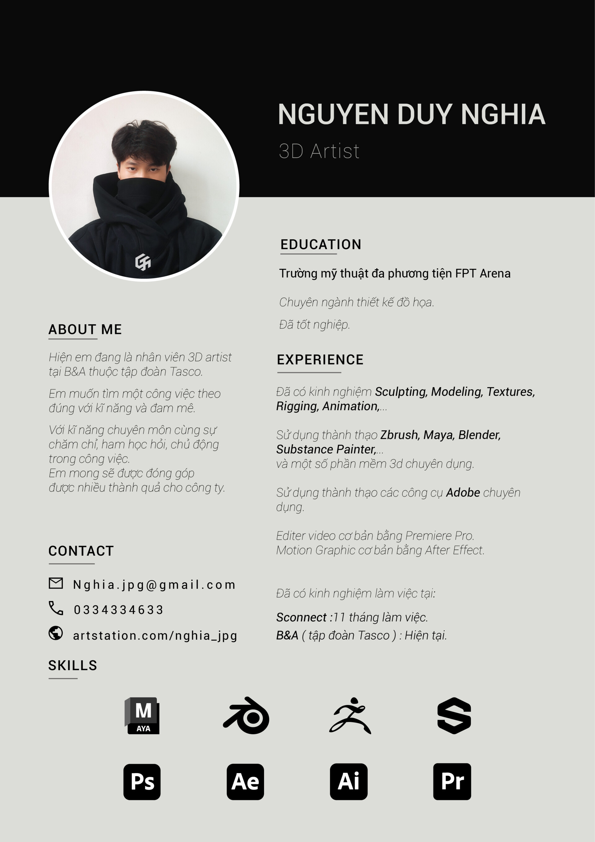ArtStation - CV_Nguyen Duy Nghia