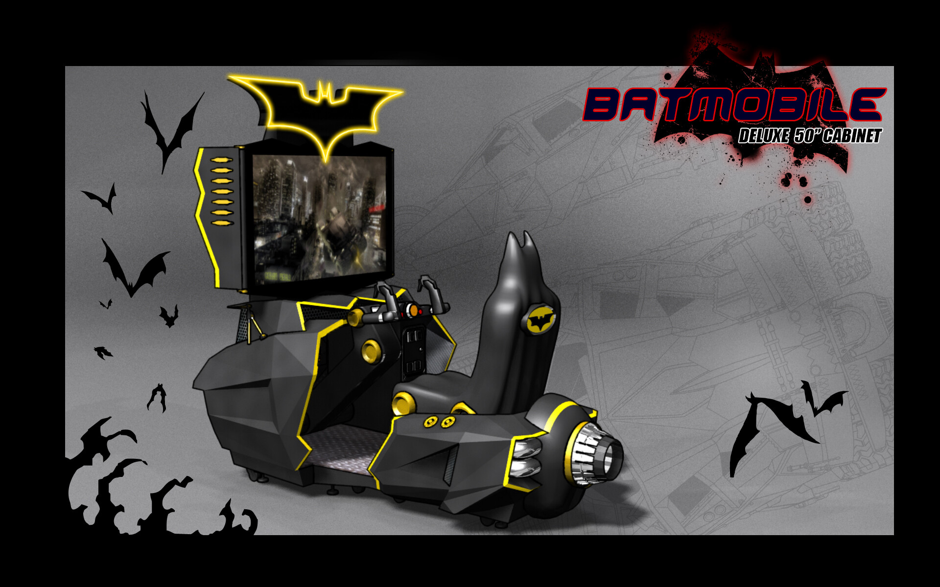 ArtStation - Batmobile cabinet concepts