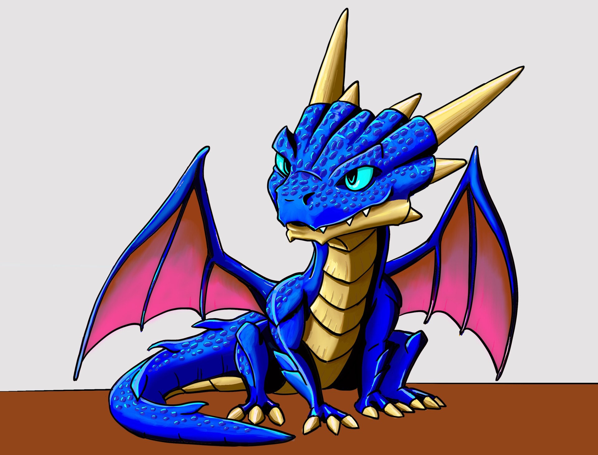 ArtStation - Baby Blue Dragon