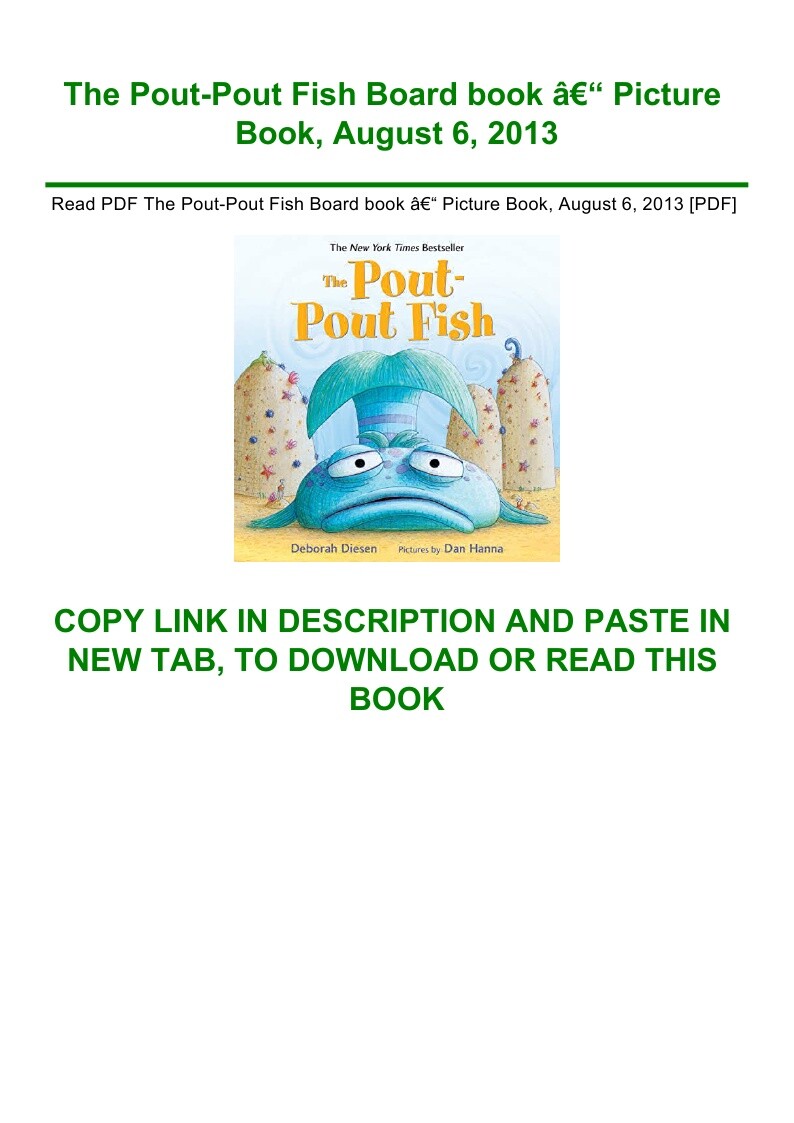 ArtStation - Read PDF The Pout-Pout Fish Board book Picture Book August 6 2