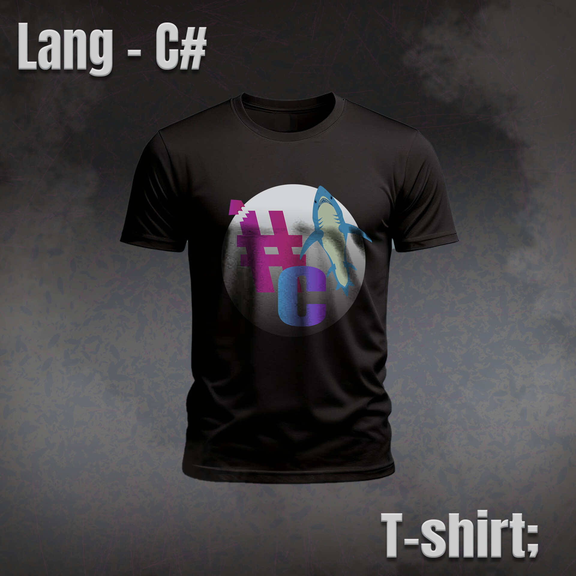 ArtStation - Logo Design - Lang C# - T-Shirt - T1
