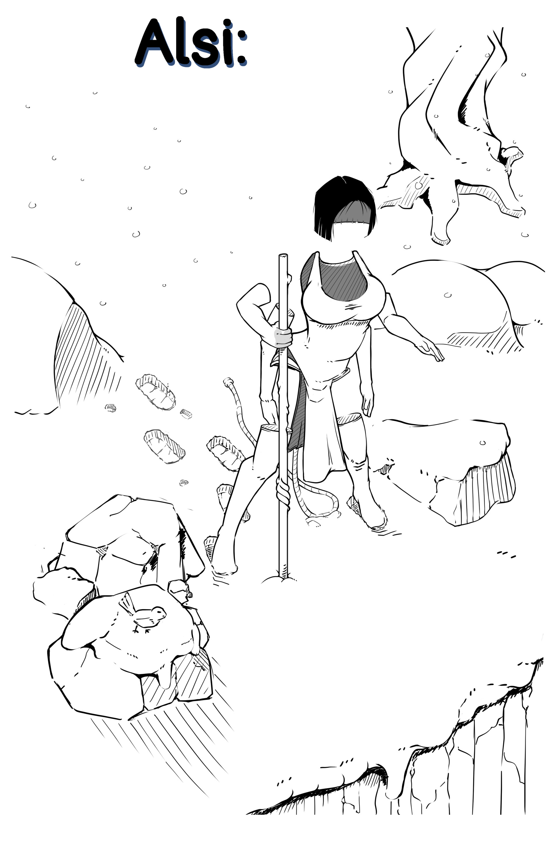 ArtStation - Invisible mutant in apocalyptic winter world.