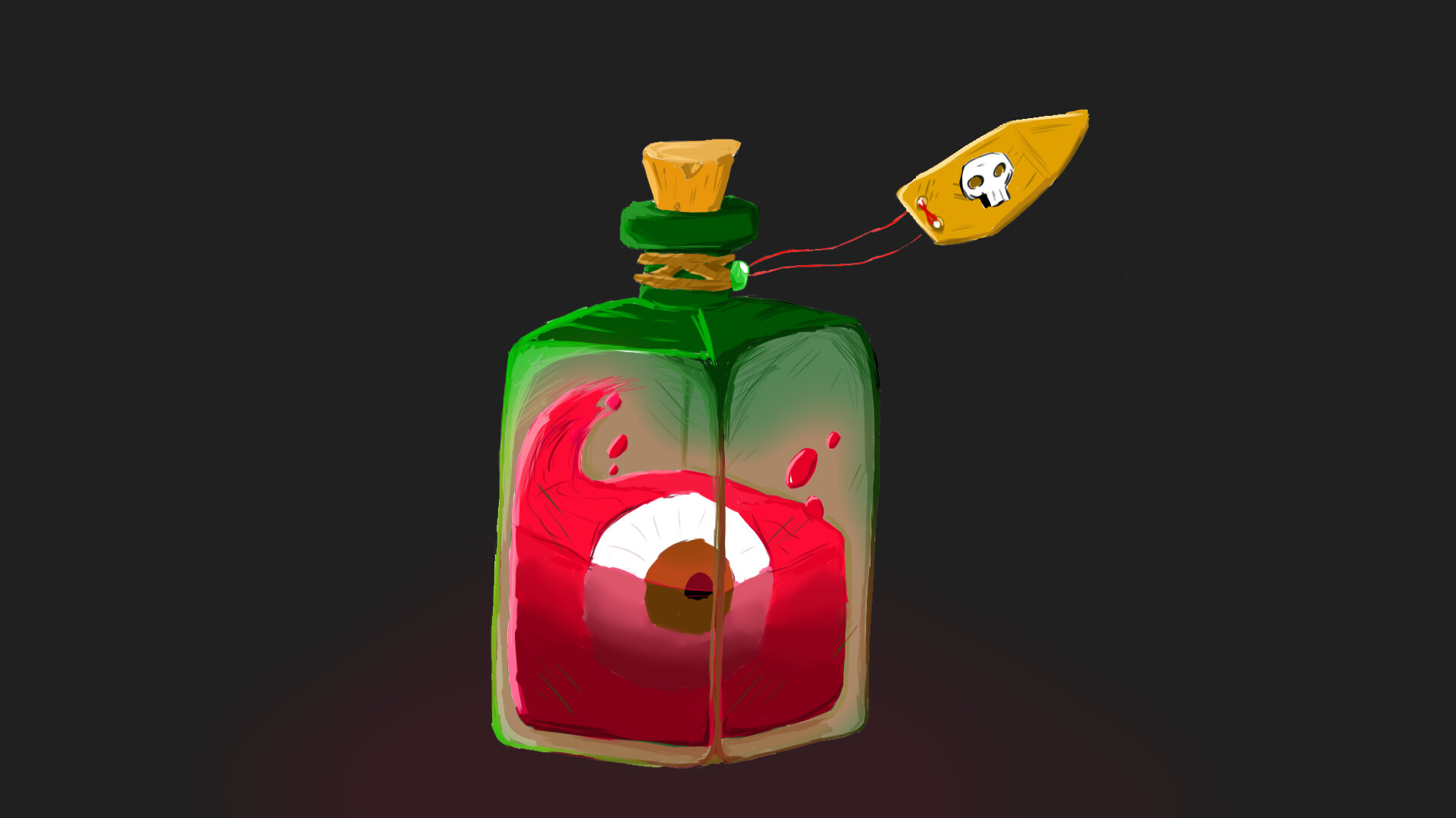 ArtStation - Glass Bottle with Glowing liquid