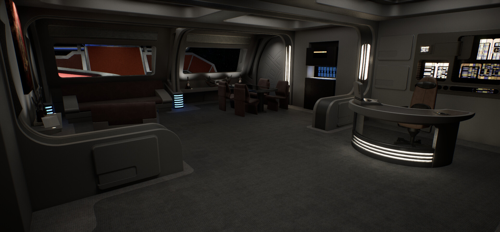Daniel Korican Portfolio - Crew Quarters (Janeway, Chakotay, B'Elanna)