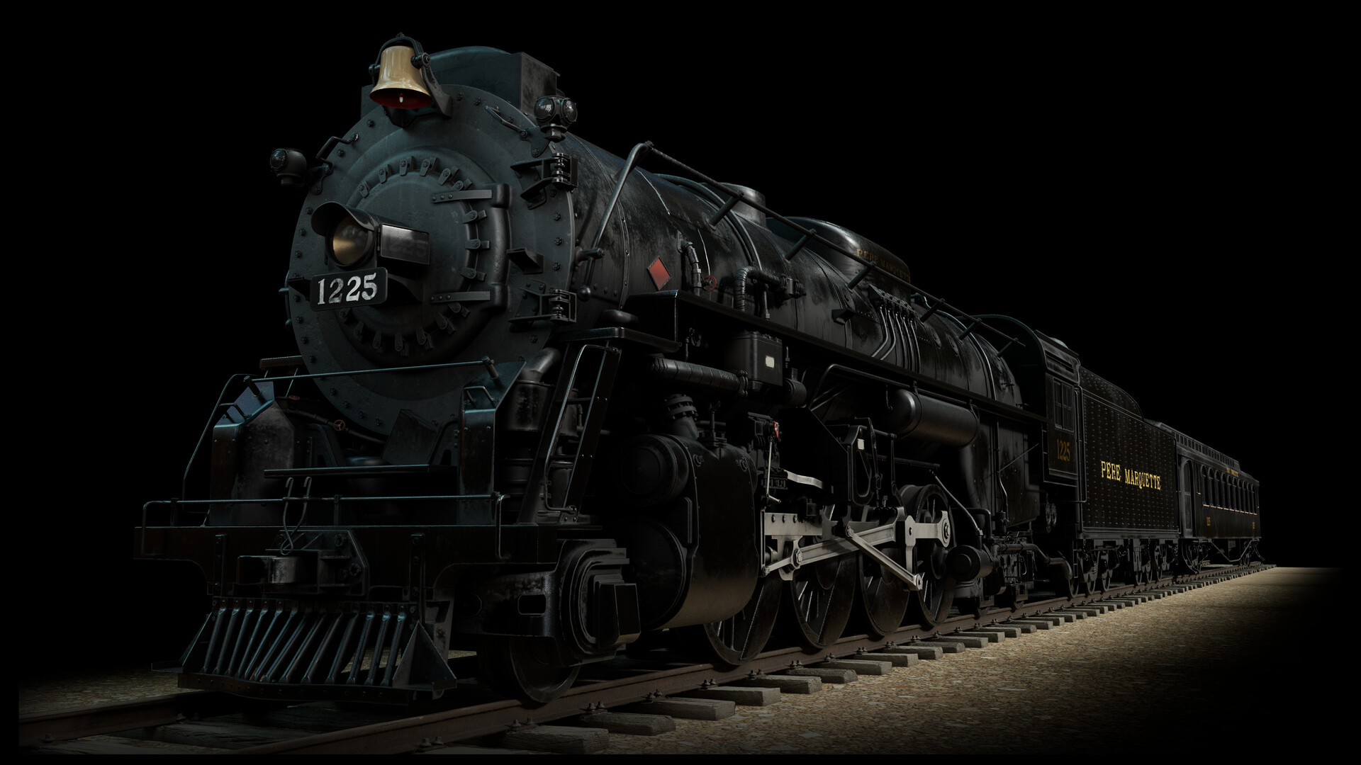 ArtStation - Locomotive Pere Marquette 1225
